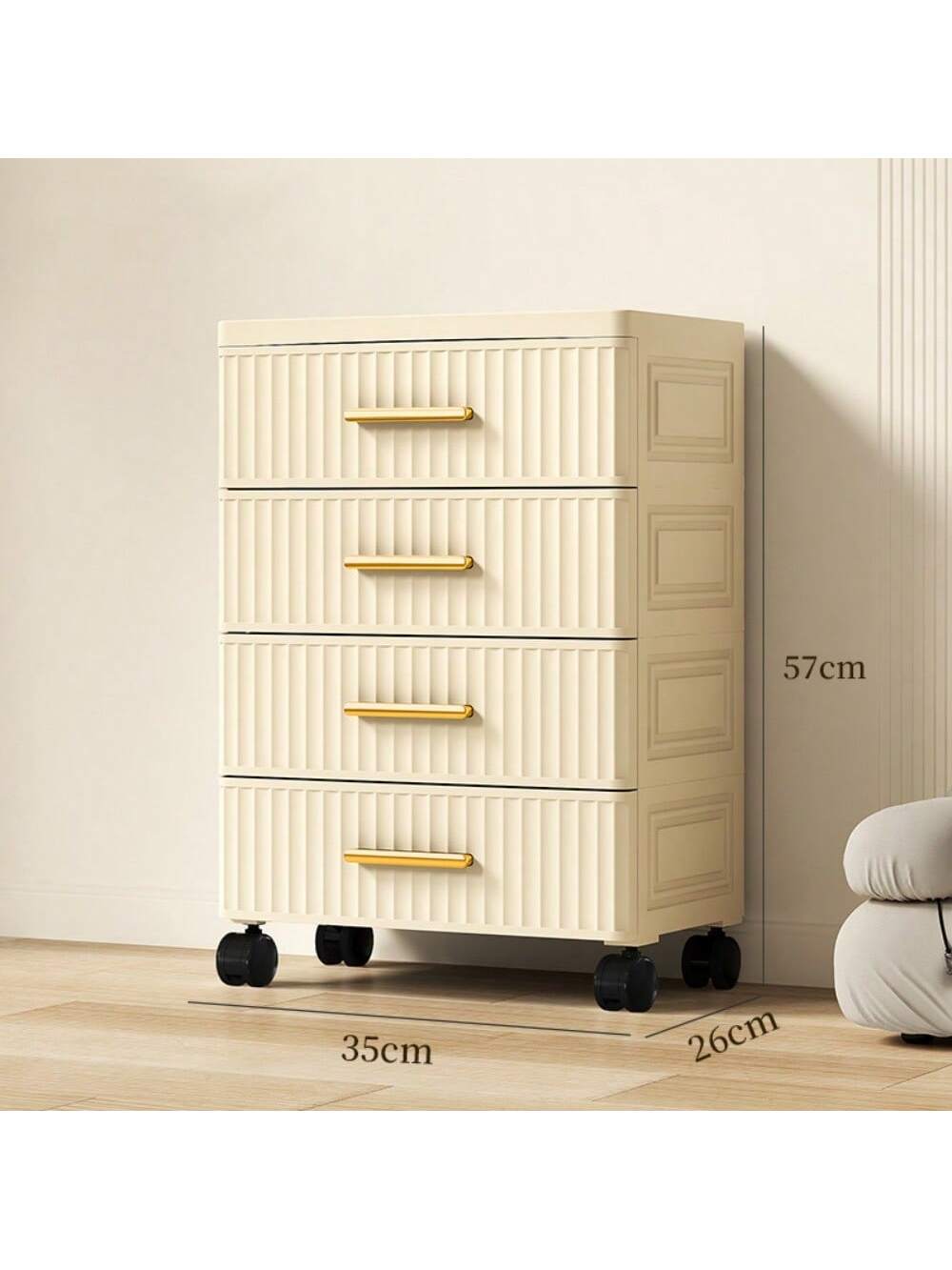 Garvee 1 Piece Plastic Multifunctional Drawer Storage Cabinet Bedside ...