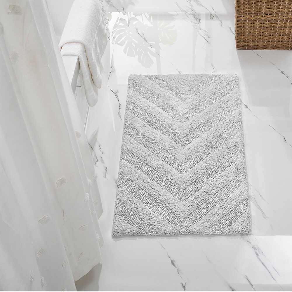 Better Trends 40-Inches x 24-Inches White Cotton Bath rug in the ...