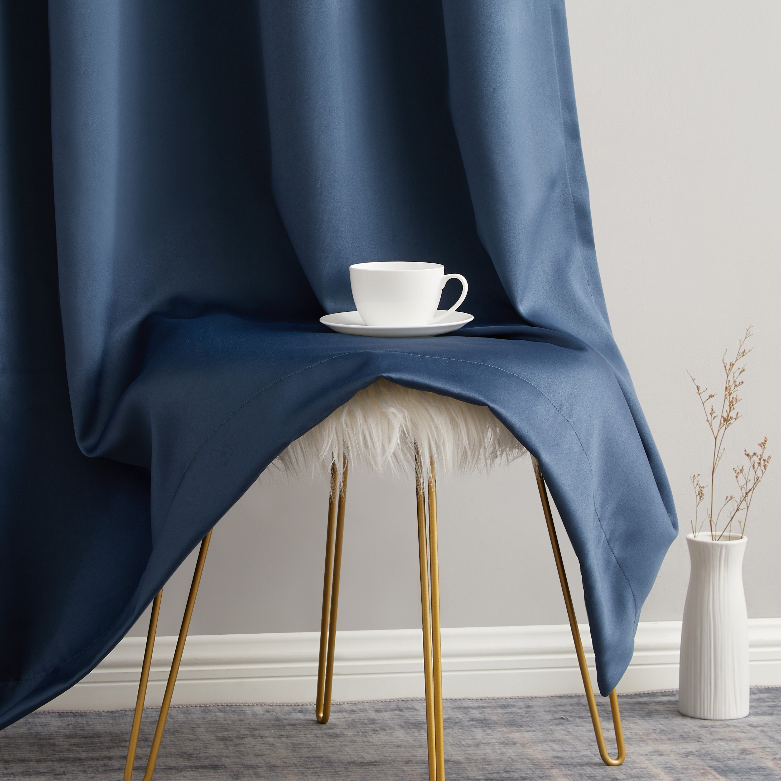 HLC.me Laurence Complete Blackout Grommet Window Curtain Panels Total ...
