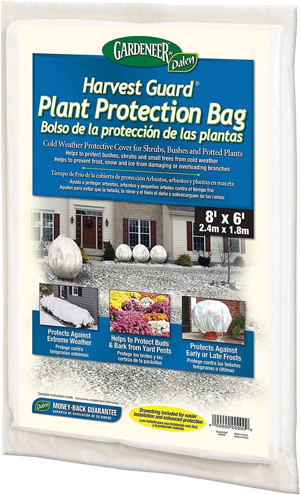 Gardeners GARDENEER Harvest Guard Plant Protection Bag Spun-Bond 8' x 6 ...