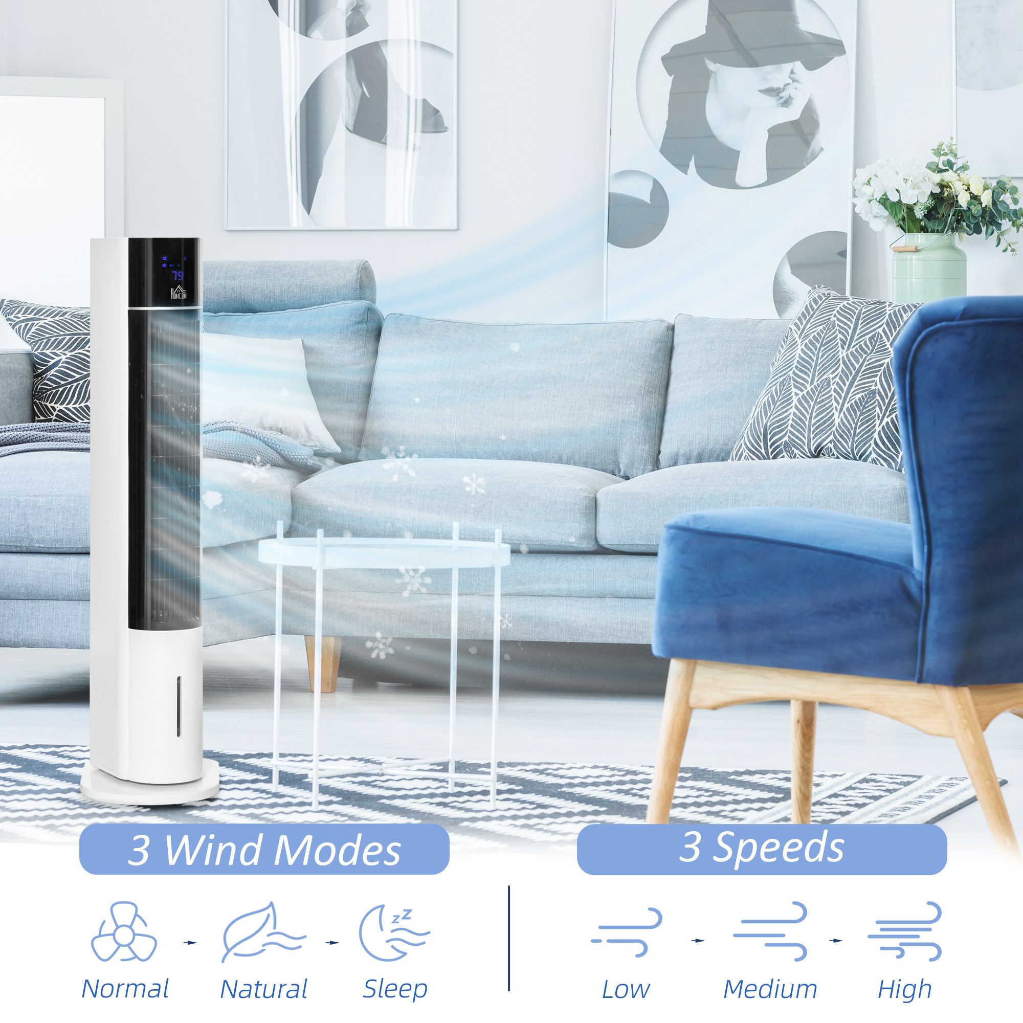 BEARSOLIM 41 in Portable Cooler Air Conditioner for Home Office 3 In 1 ...