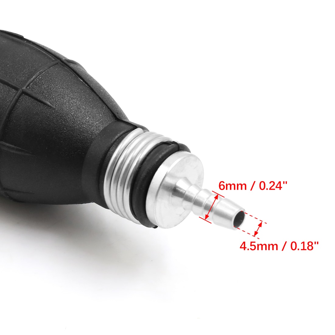 Unique Bargains 6mm 1/4 Inch Bulb Type Rubber Fuel Line Hose Hand ...