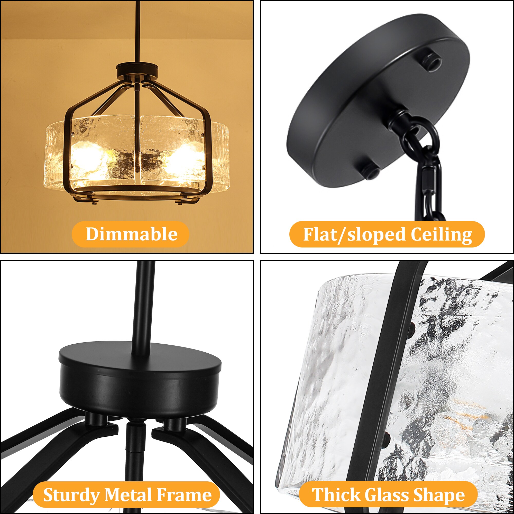 ZSMIHDOH 4 -Light Black Modern/contemporary For Use in Bedrooms, Dining ...