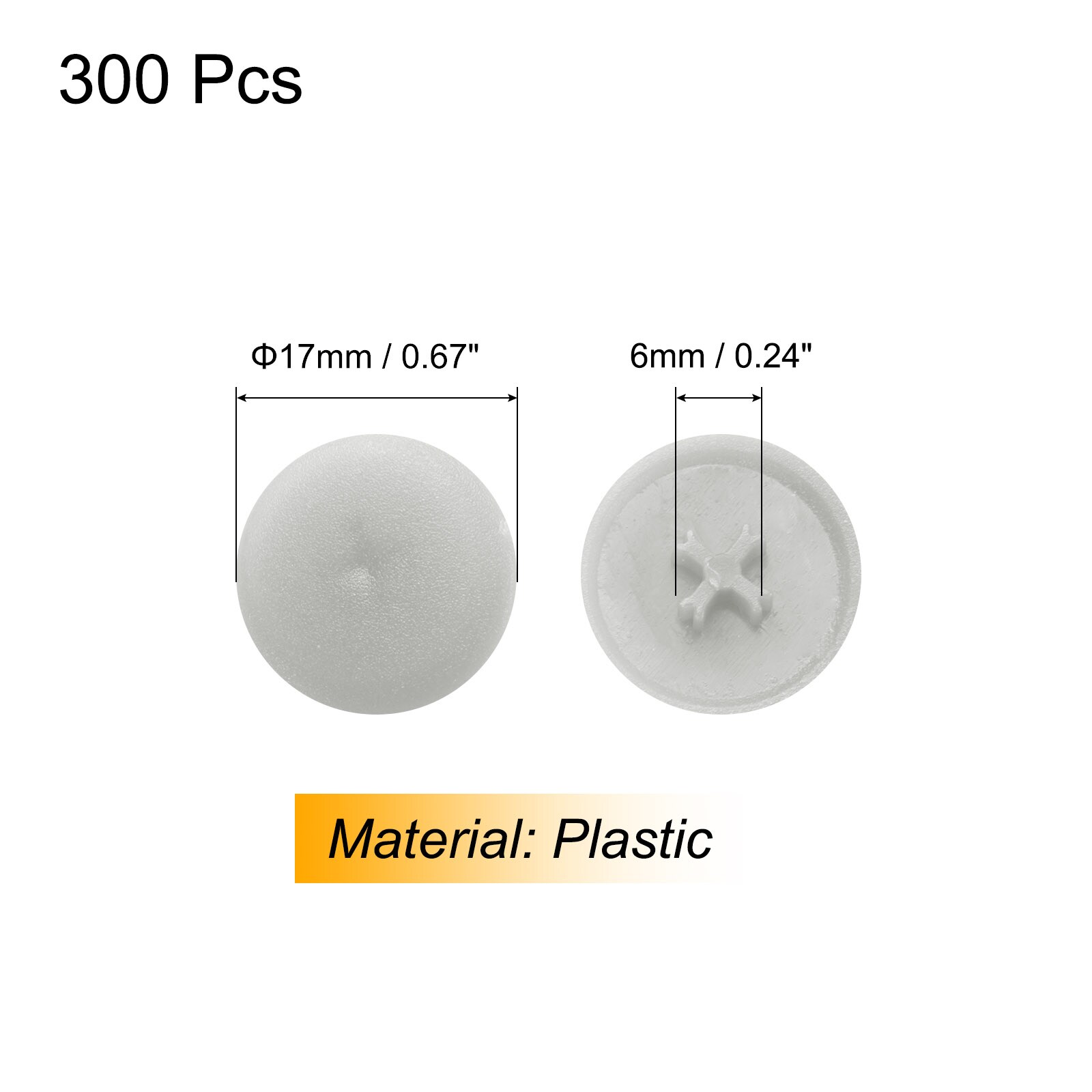 Unique Bargains 300pcs Plastic Screw Caps for Eccentric Wheels Cam ...