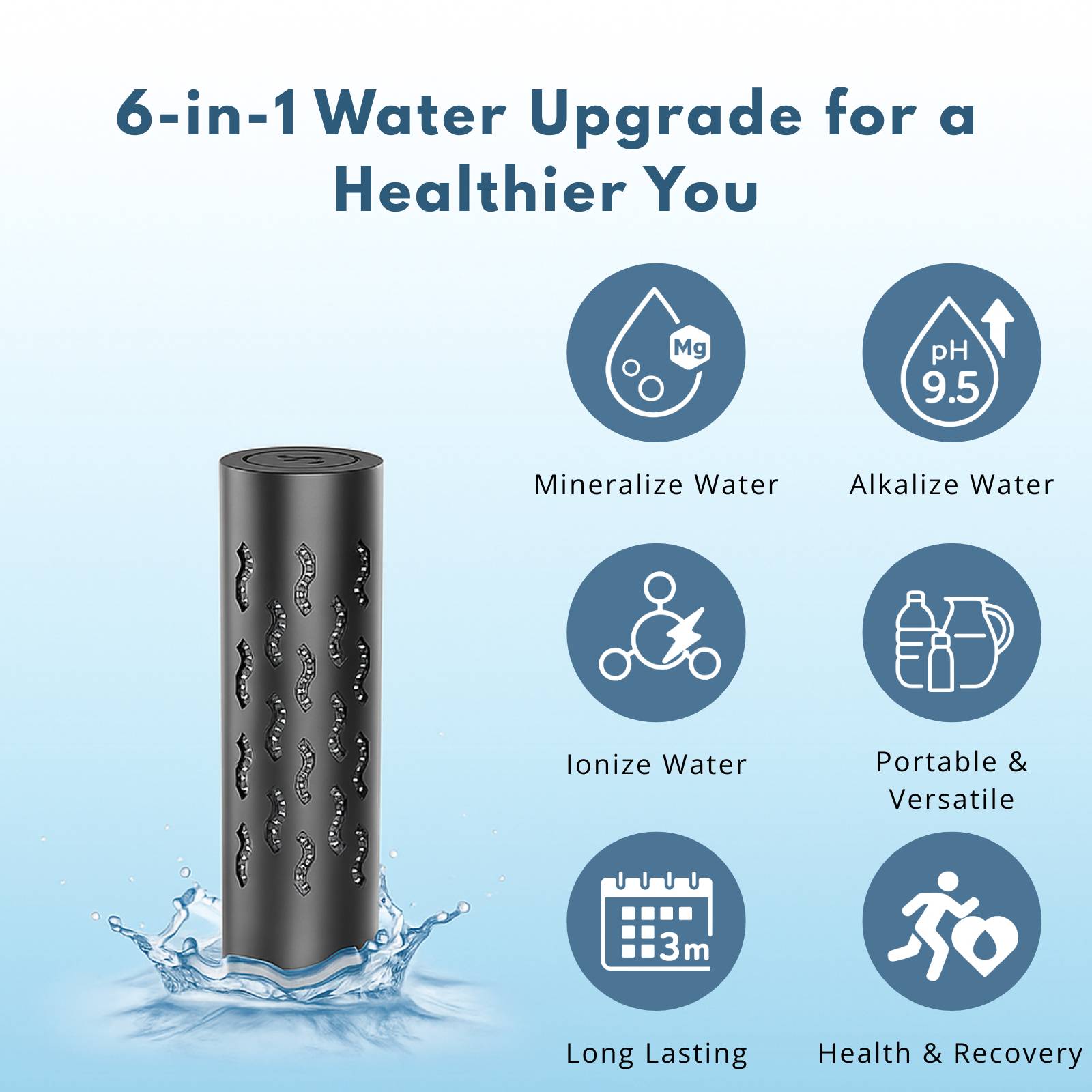 Nispira Alkaline Magnesium Water Infuser Sticks Adds Electrolytes and ...