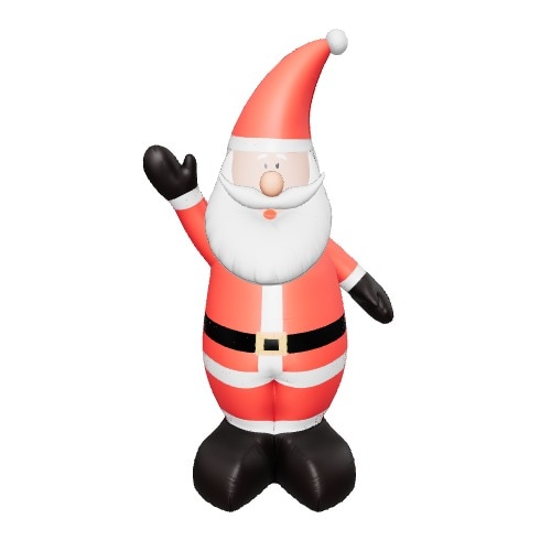 Fraser Hill Farm 12-ft Lighted Santa Christmas Inflatable FHFAASANTA121 ...