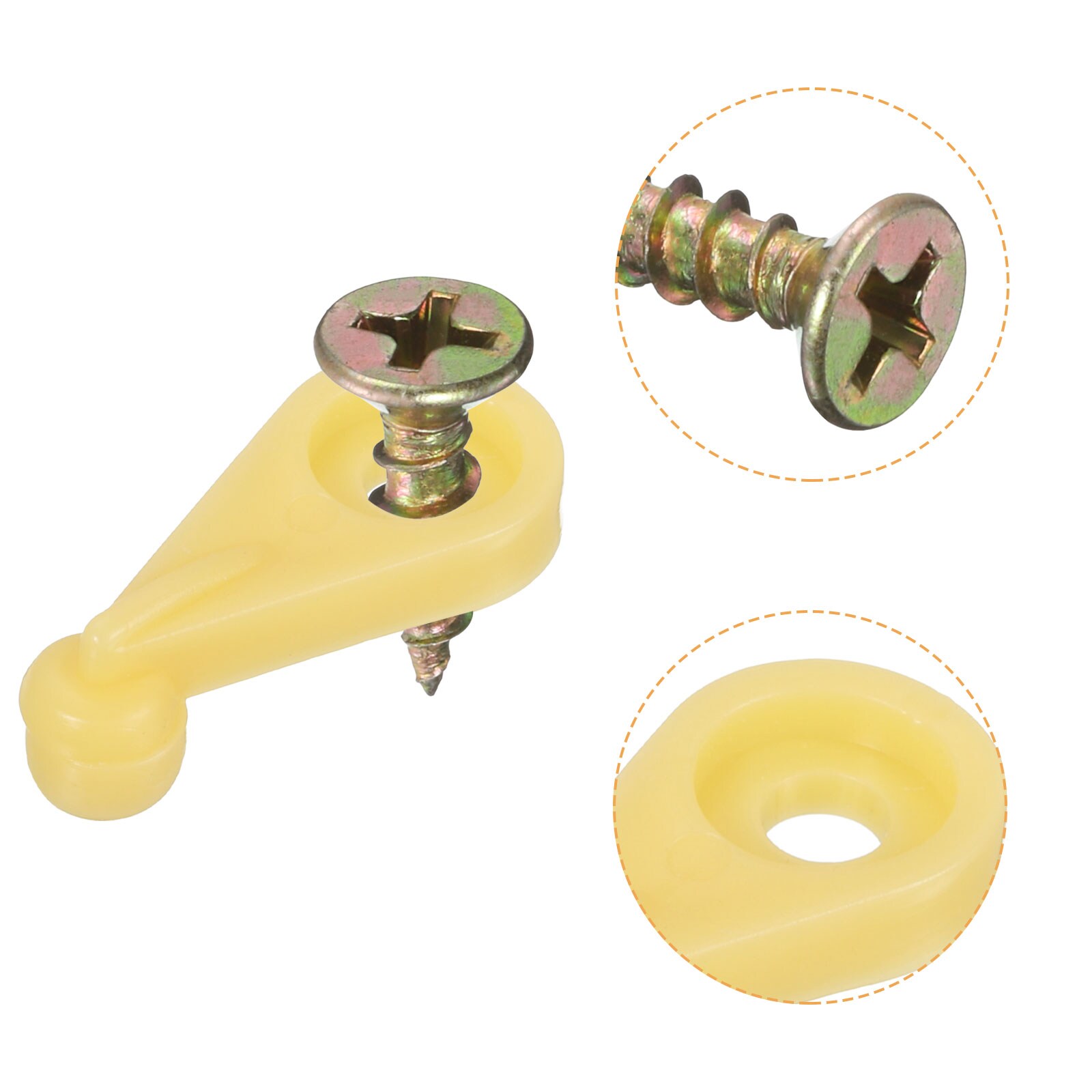 Unique Bargains 100 Sets Glass Retainer Clips Kit 1 Inch Plastic Glass ...