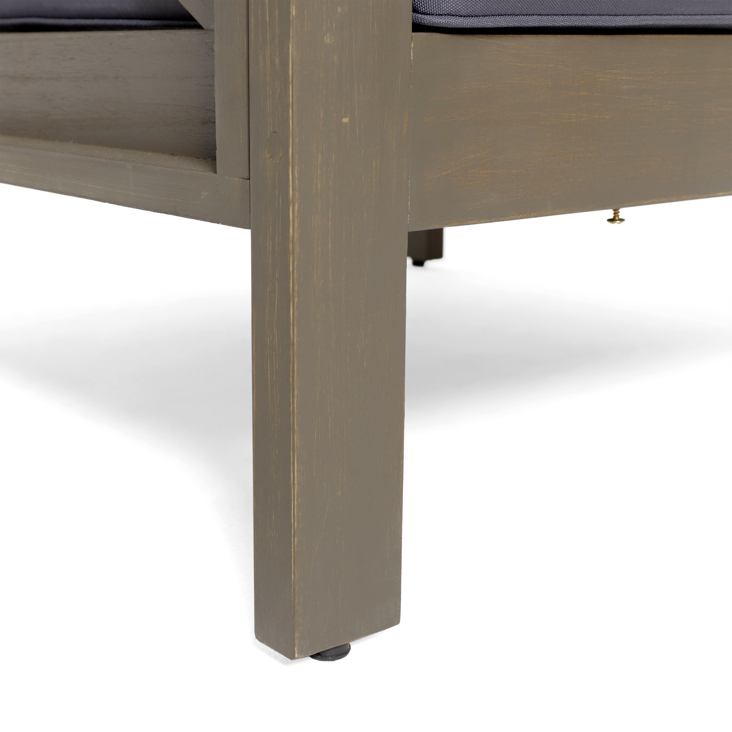 Christopher Knight Home Brava Outdoor 5 Seat Acacia Wood Sofa Set-Gray ...