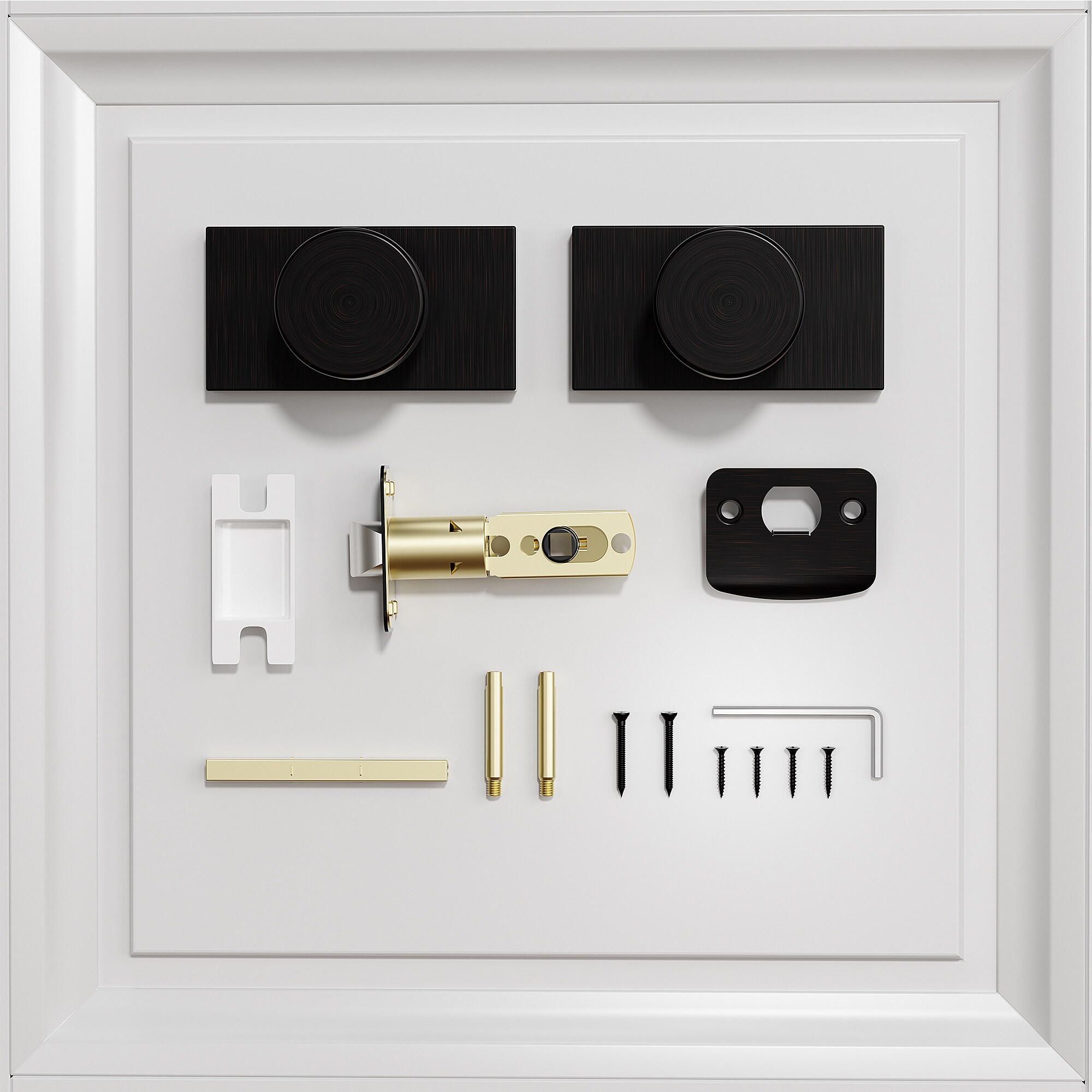 Senyhardware Unkeyed Passage Interior Door Knob with Round Knob and ...