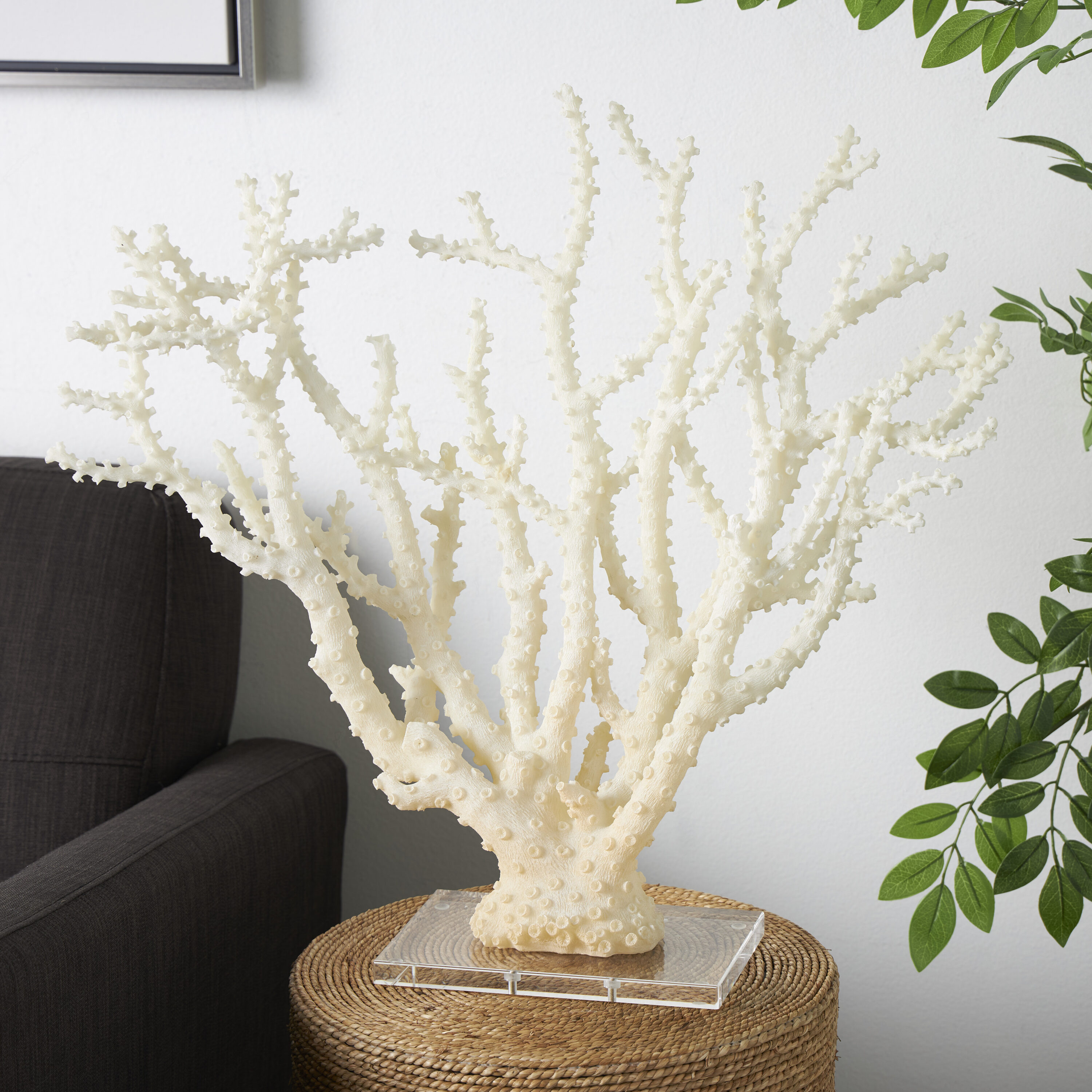 Grayson Lane Off-white Stone Coastal Sculpture in the Decorative ...