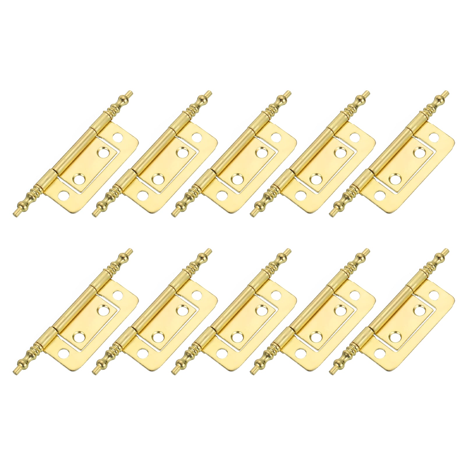 Unique Bargains 10pcs Metal Non-Mortise Hinges Cabinet Door Hinges for ...