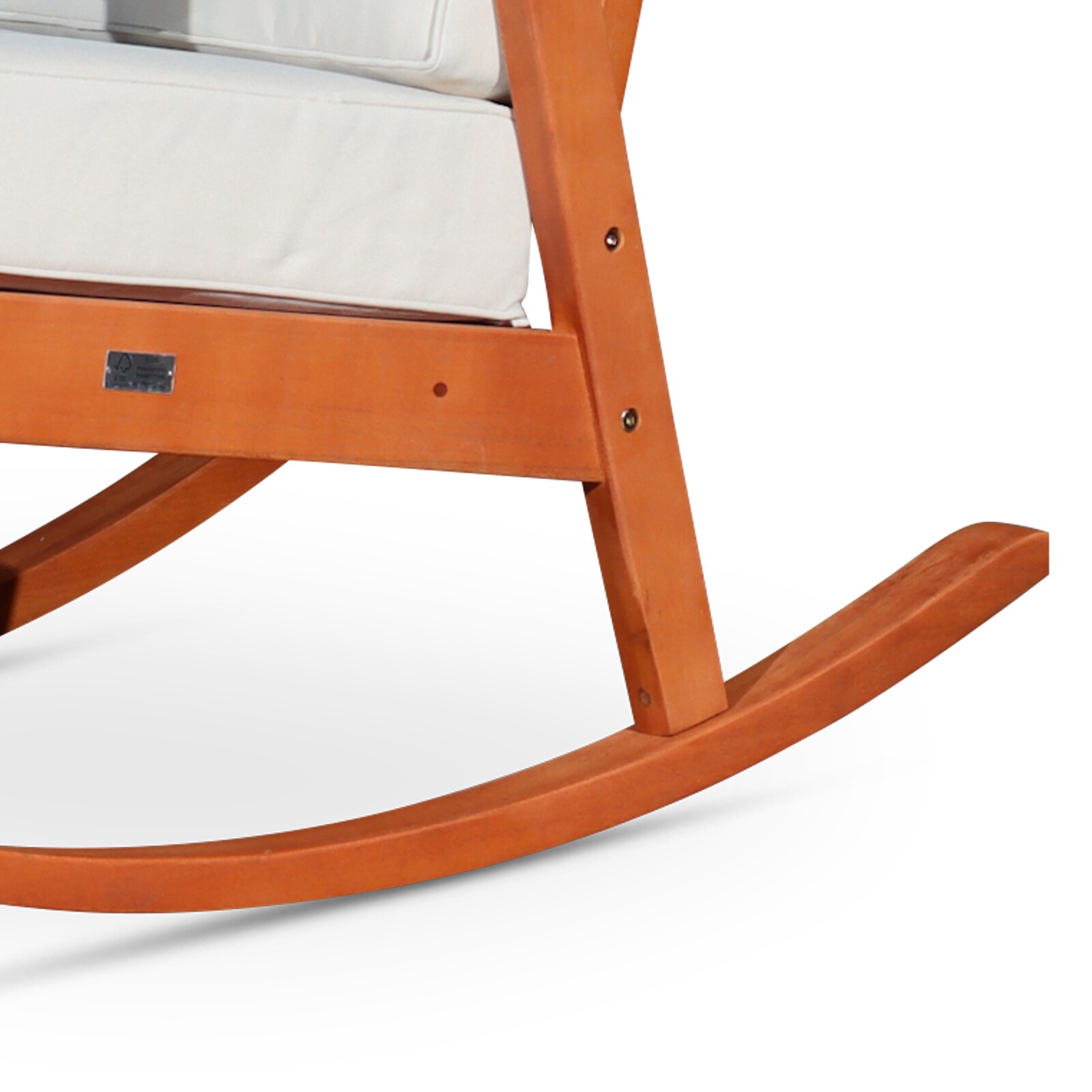 Flynama Espresso Wood Frame Rocker Rocking Chair with Multiple colors ...