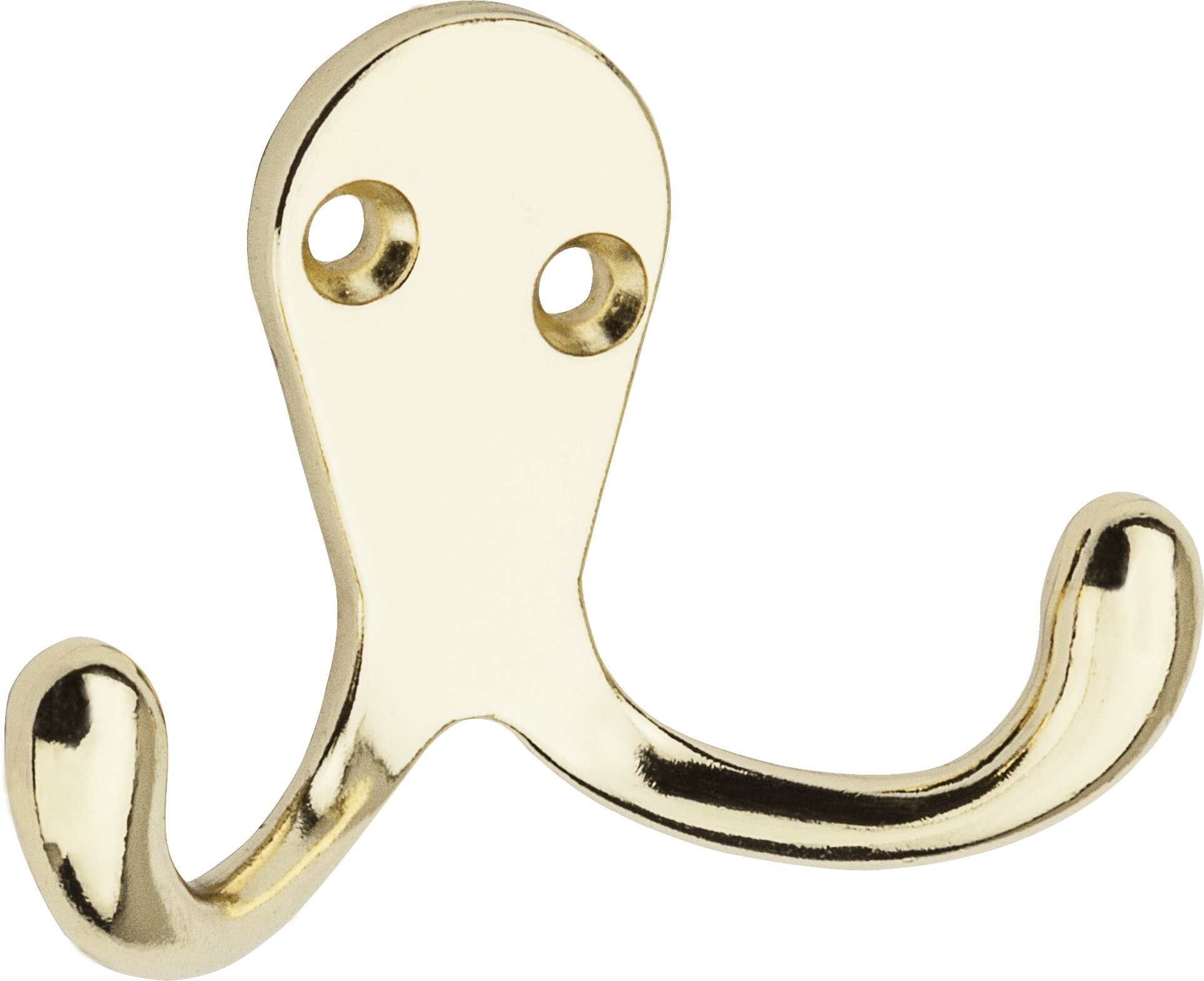 National Hardware N199-224 V163 Double Clothes Hooks in Brass 2 pack in ...