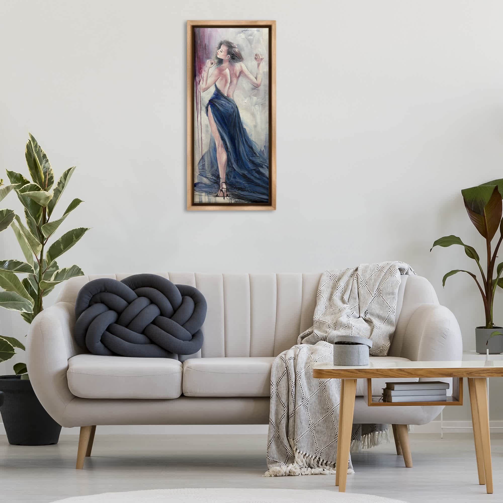 Stupell Industries Trendy Elegance Visage Brown Framed Floater Canvas ...