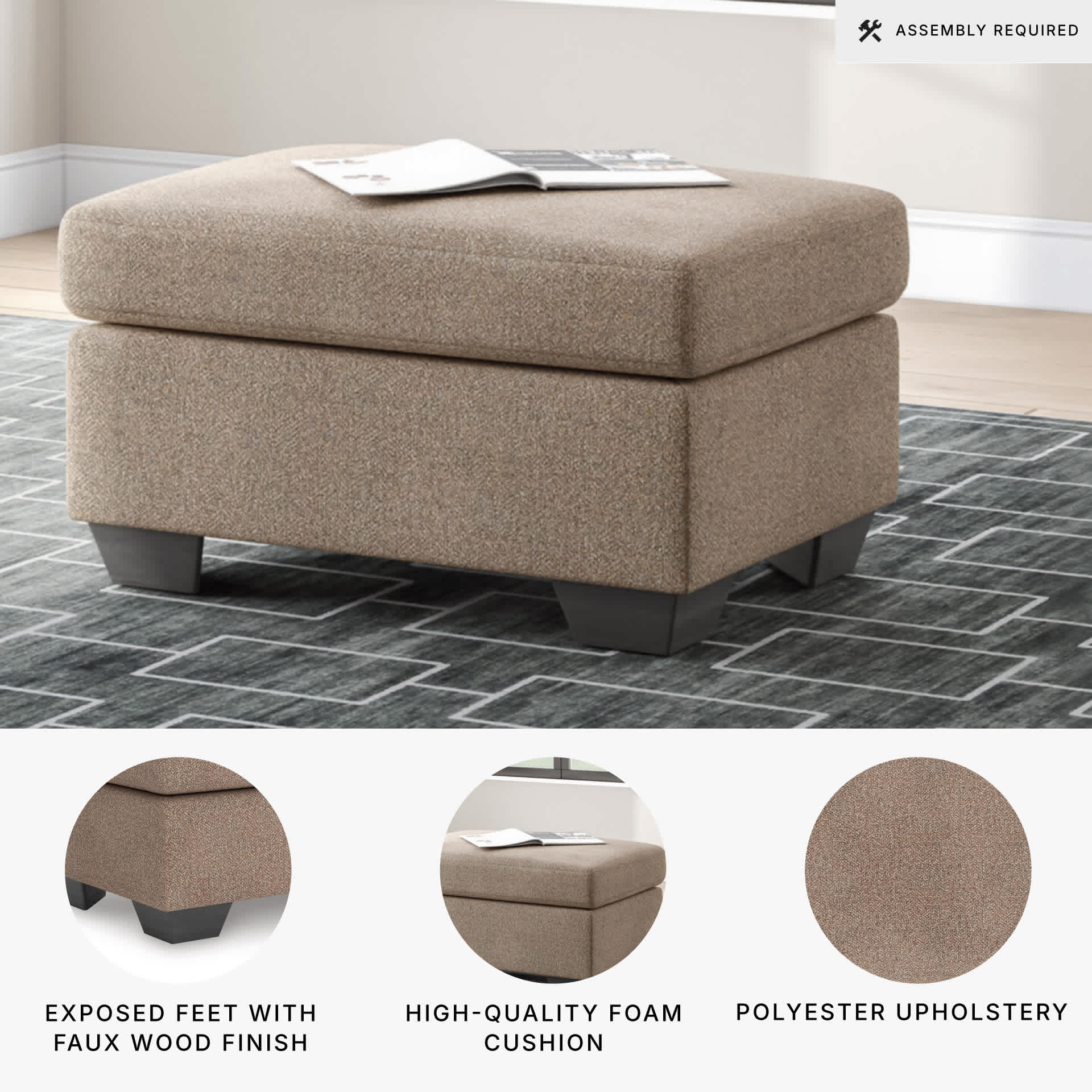 Signature Design by Ashley Triston Peaks Suede Brown Polyester ...