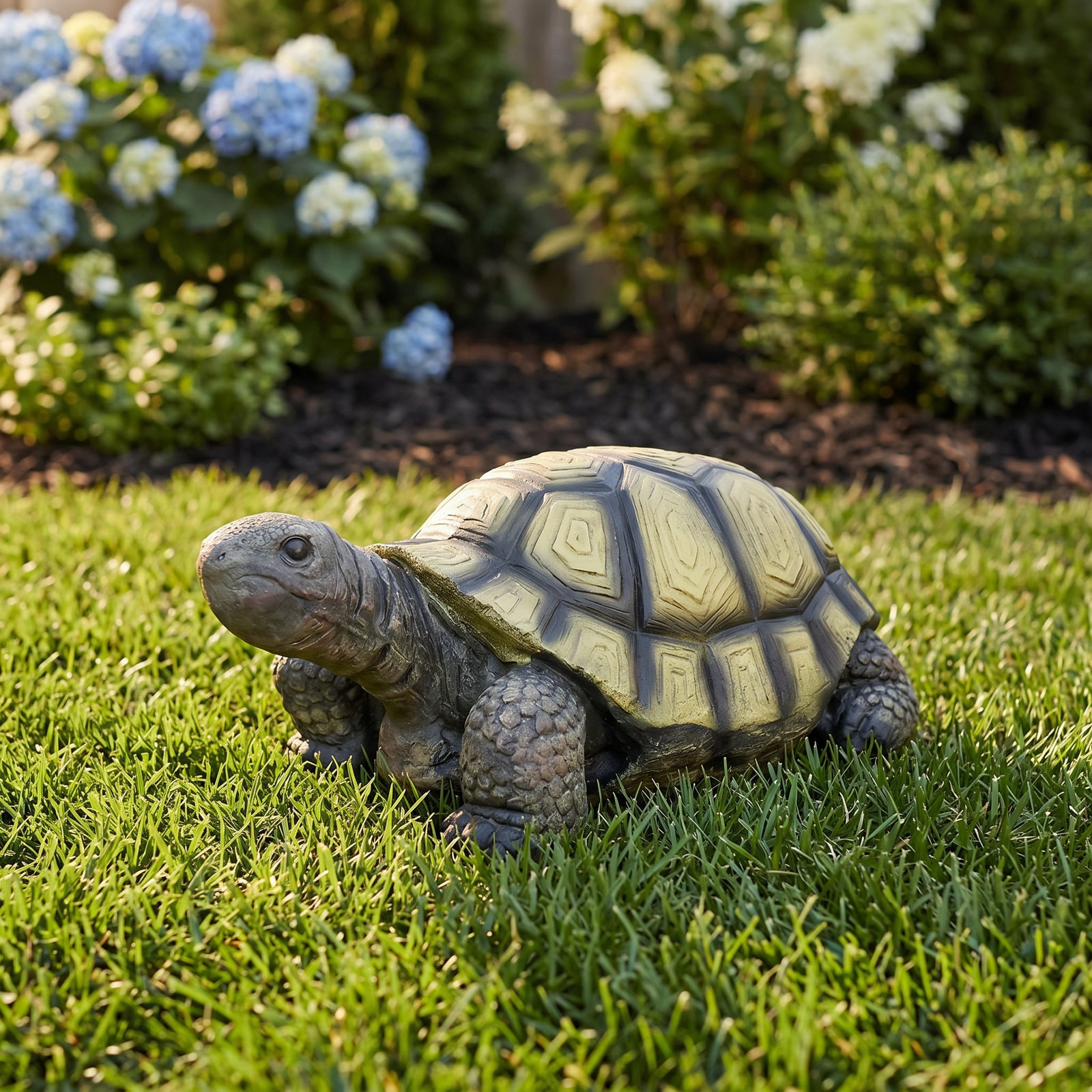 SunJet Garden Statue Realistic Turtle Figurine Fibre Reinforced ...