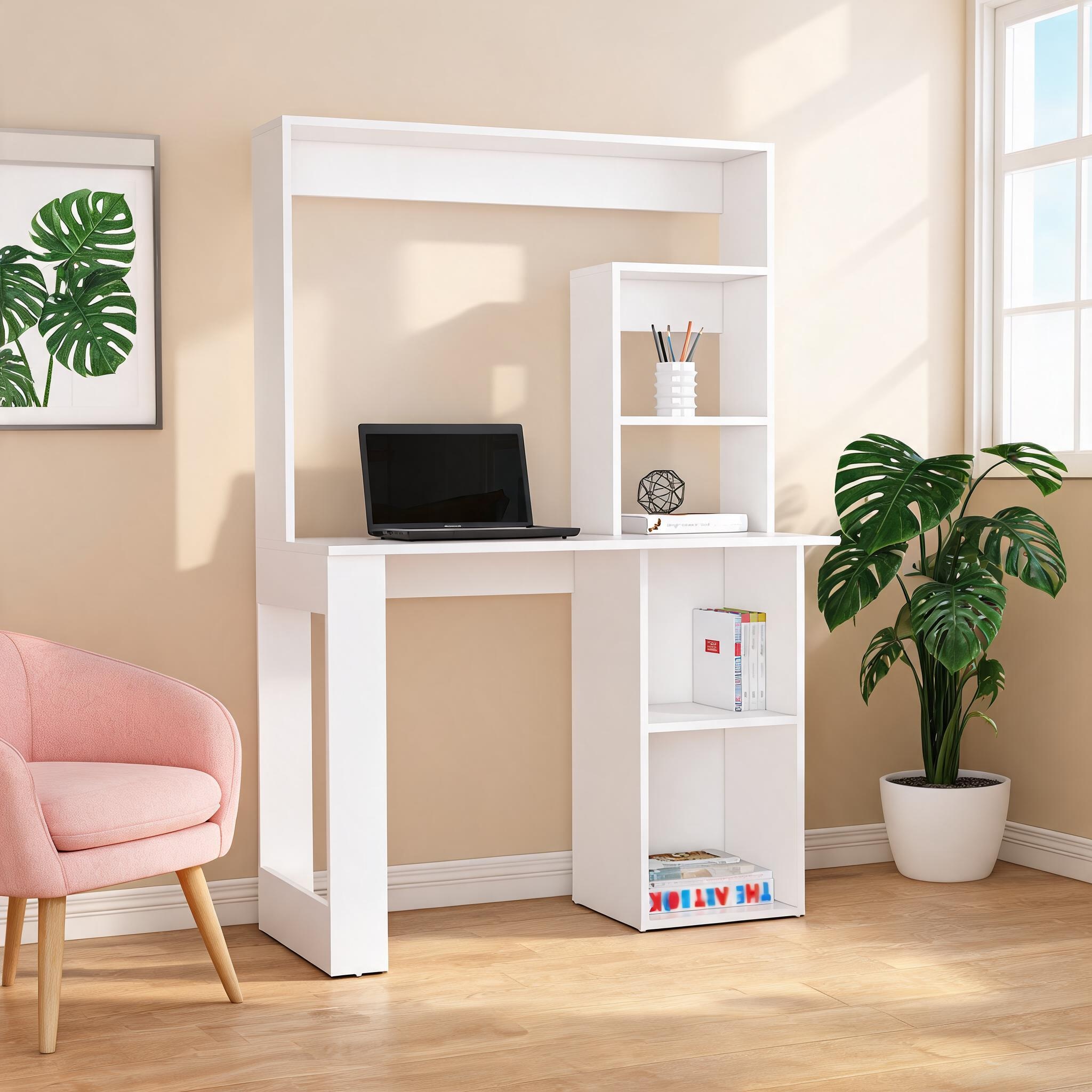 Watnature Engineered Wood Computer Desk for Residential Home Use ...