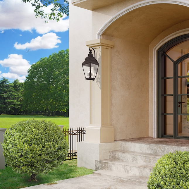 Livex Lighting Exeter 4-Light 37-in H Matte Bronze Outdoor Wall Light ... Livex Lighting Exeter 4-Light 37-in H Matte Bronze Outdoor Wall Light ...