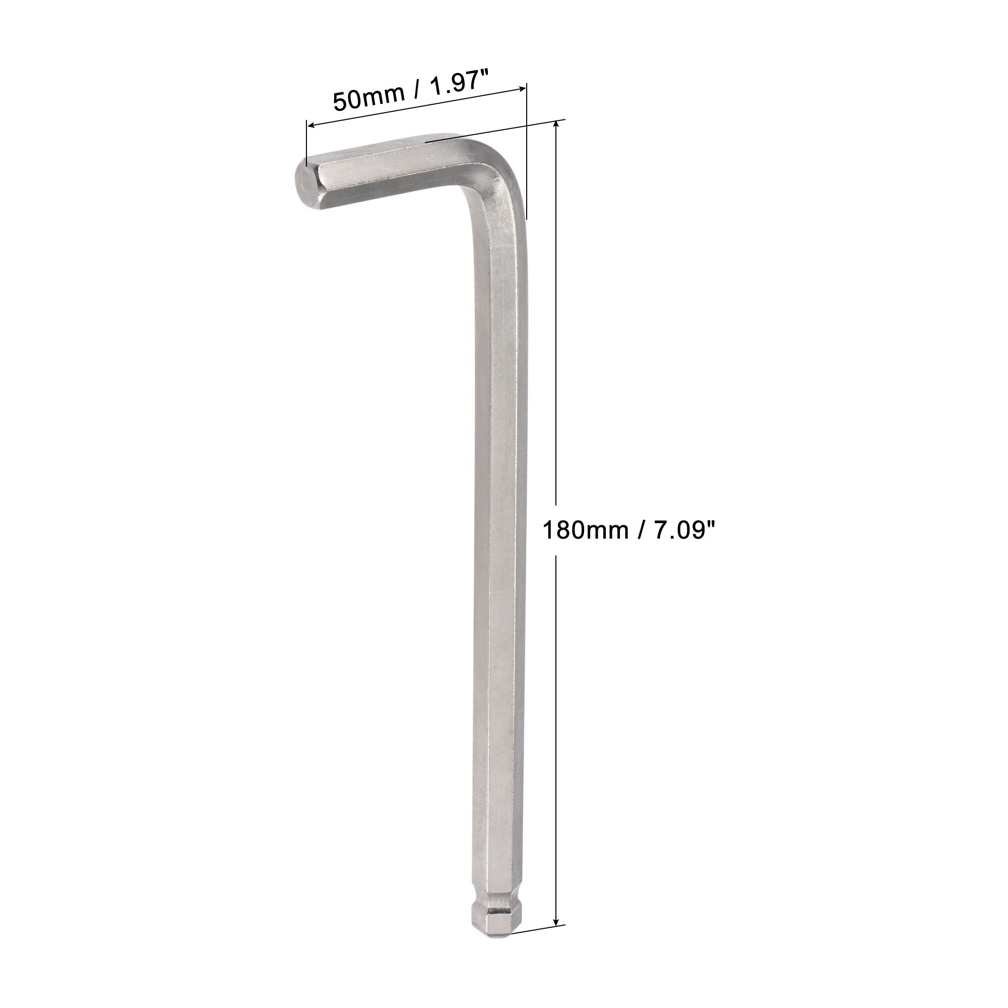 Unique Bargains 3/8inch Ball End Hex Key Wrench L Shaped Long Arm CR-V ...