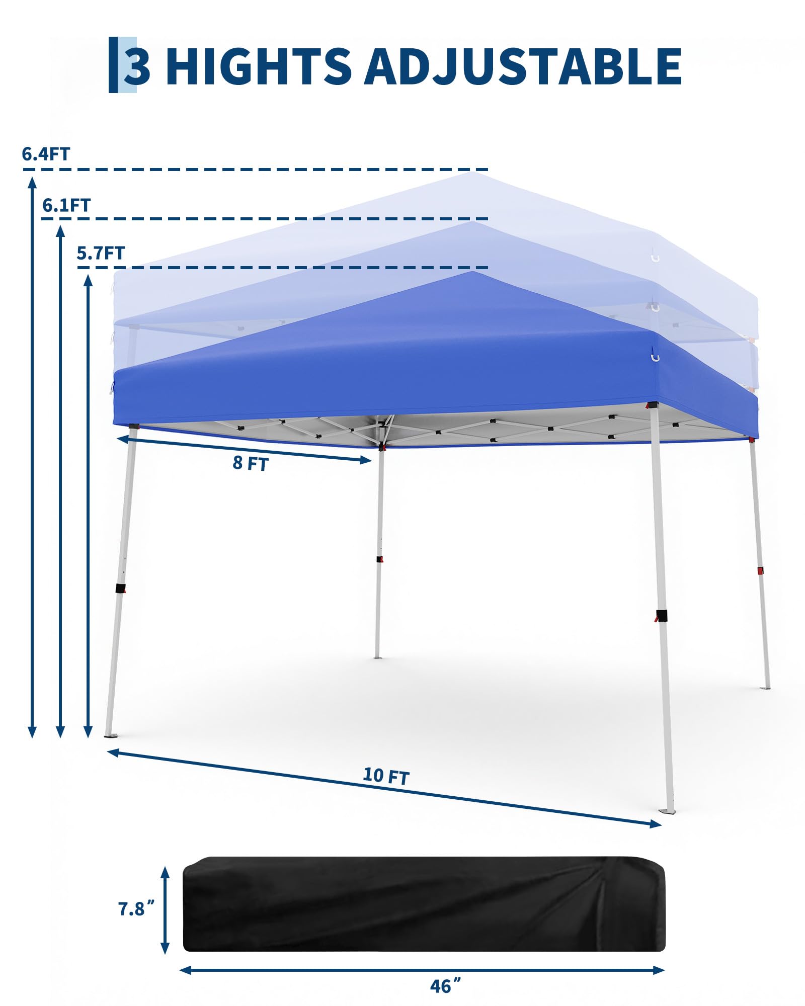 GarveeLife Canopy Tent 10X10 FT Pop Up Canopy Outdoor Instant Tent ...
