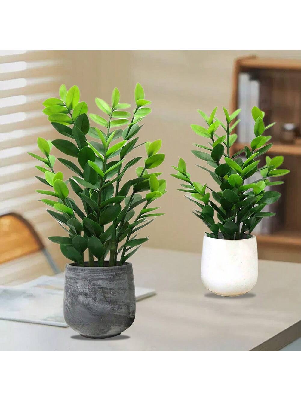 WhizMax Artificial ZZ Plants Real Touch Faux Zamioculas Zamiifolia ...