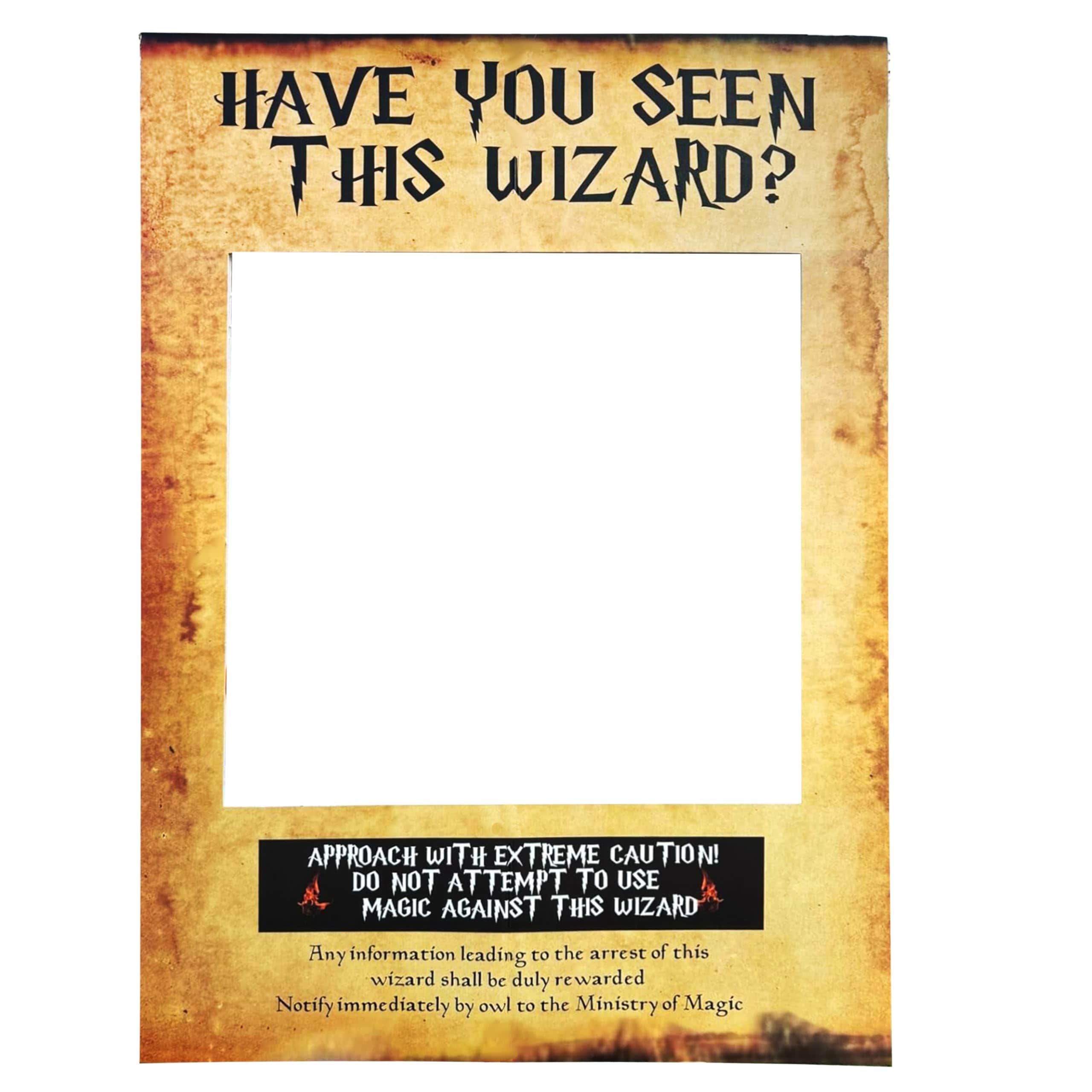 Etokfoks wizard photo booth prop frame 30 x 20 inch outer and 15 x 16 ...