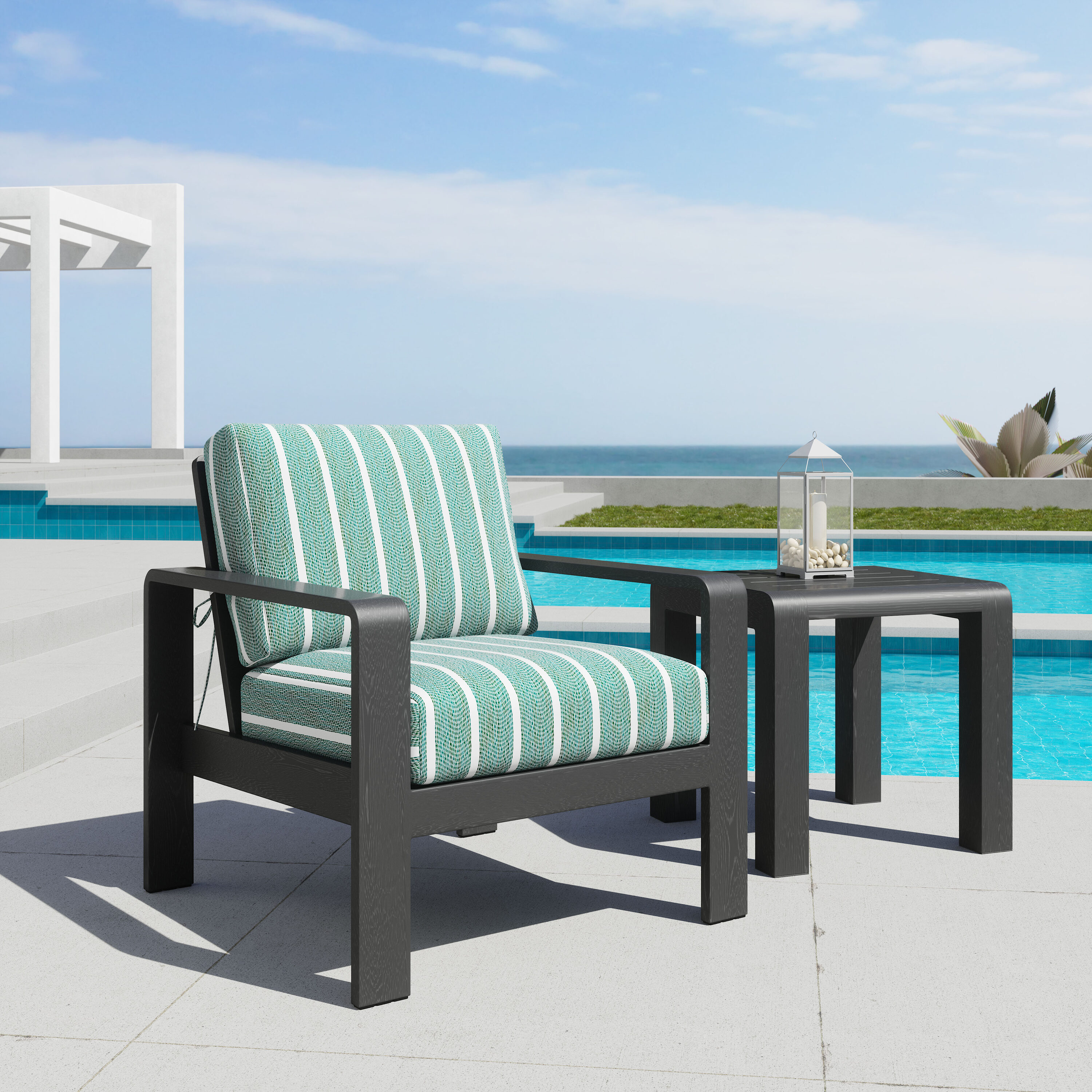 Zuo Modern Rolig Armchair Modern Aluminum in the Patio Chairs ...