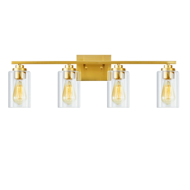KAWOTI Nolan 30-in 4-Light Antique Brass Modern/Contemporary Vanity ... KAWOTI Nolan 30-in 4-Light Antique Brass Modern/Contemporary Vanity ...