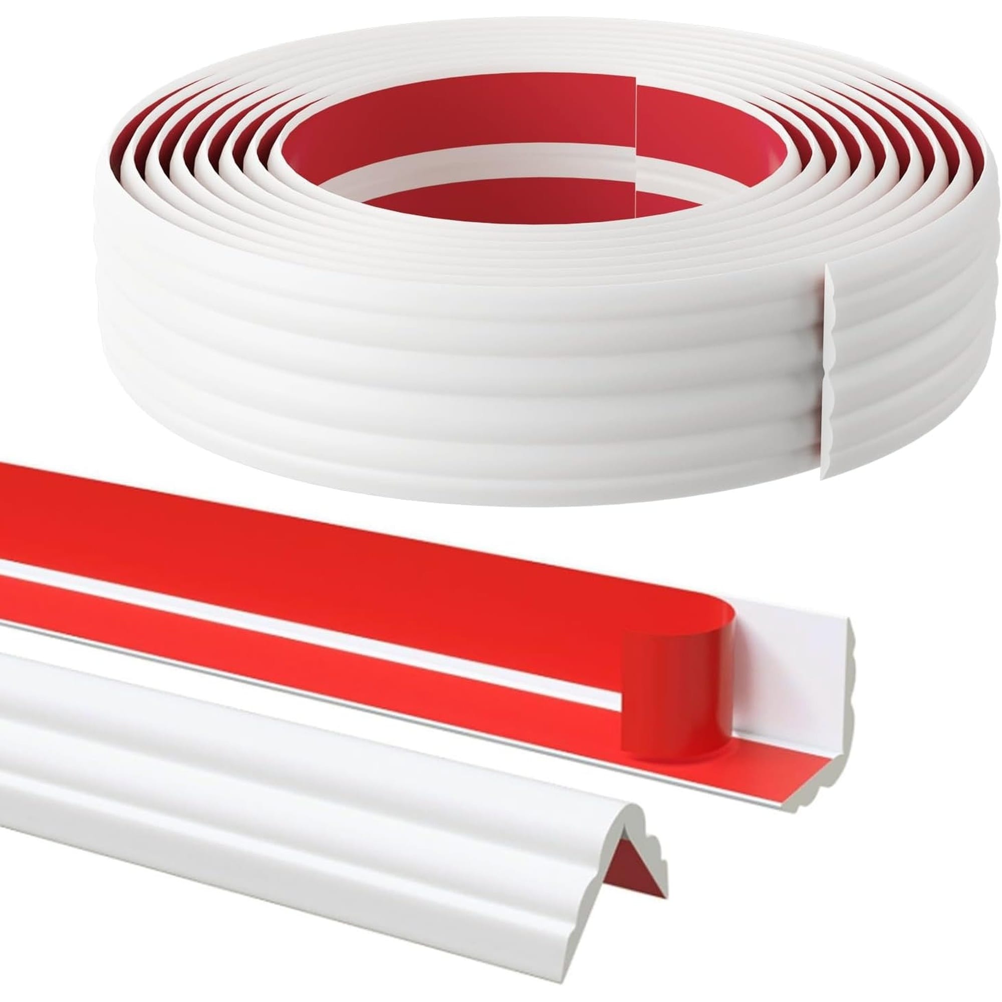 Wudkey 20ft L Flexible Wall Corner Protector Moulding Trim Peel and ...