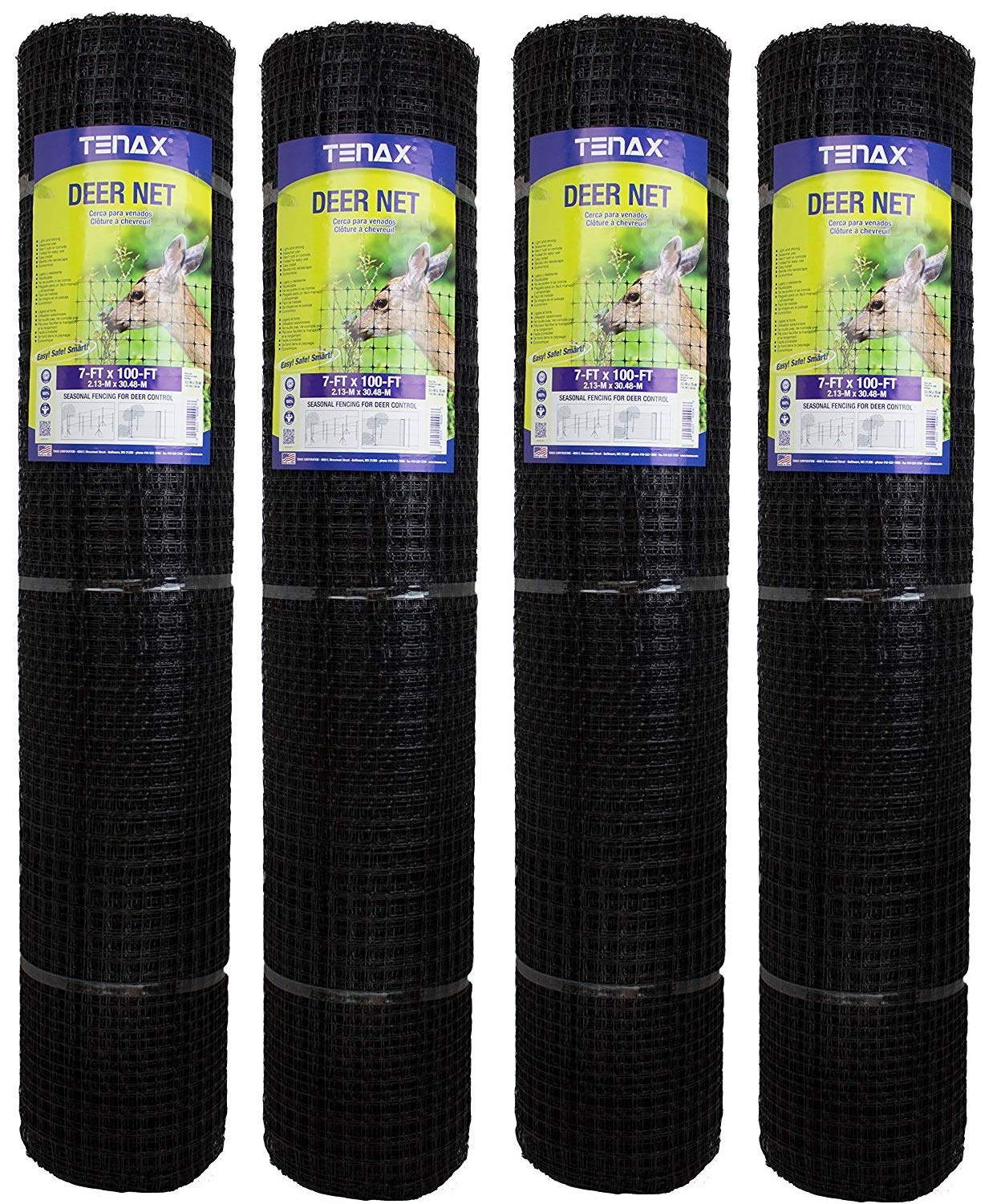 Tenax 2A040006 Deer Net for Garden Black 7 ft x 100 ft Pack of 4 in the ...