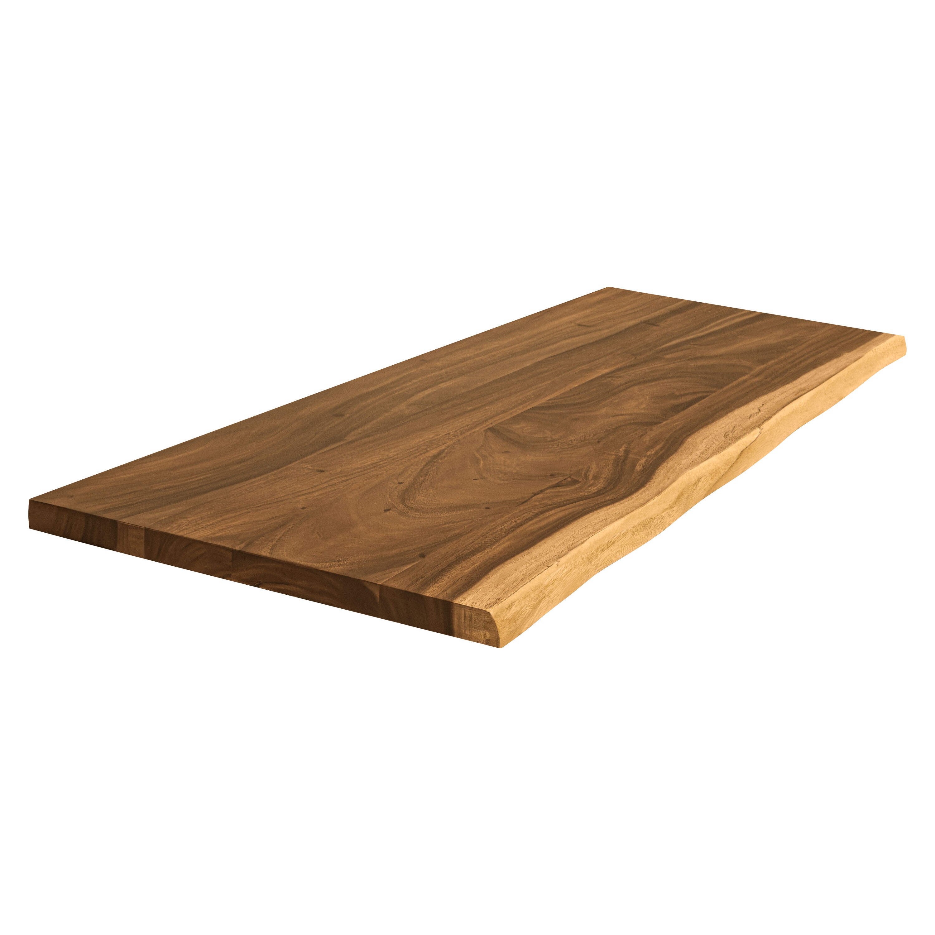 allen + roth Saman Finished 4-ft x 25-in x 1.5-in Natural Saman Wood ...