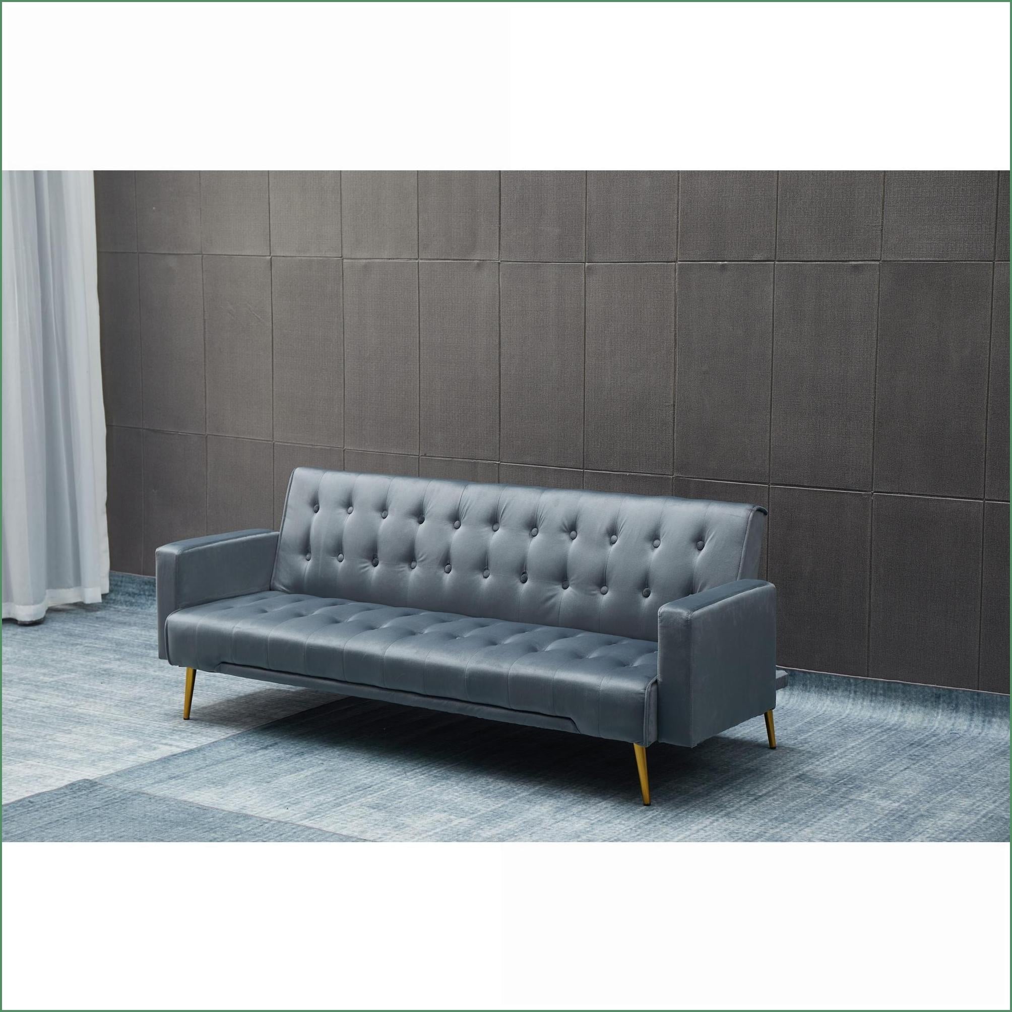 Watnature Sofa Bed Modern Dark Gray Velvet for Small Spaces Dark Gray ...