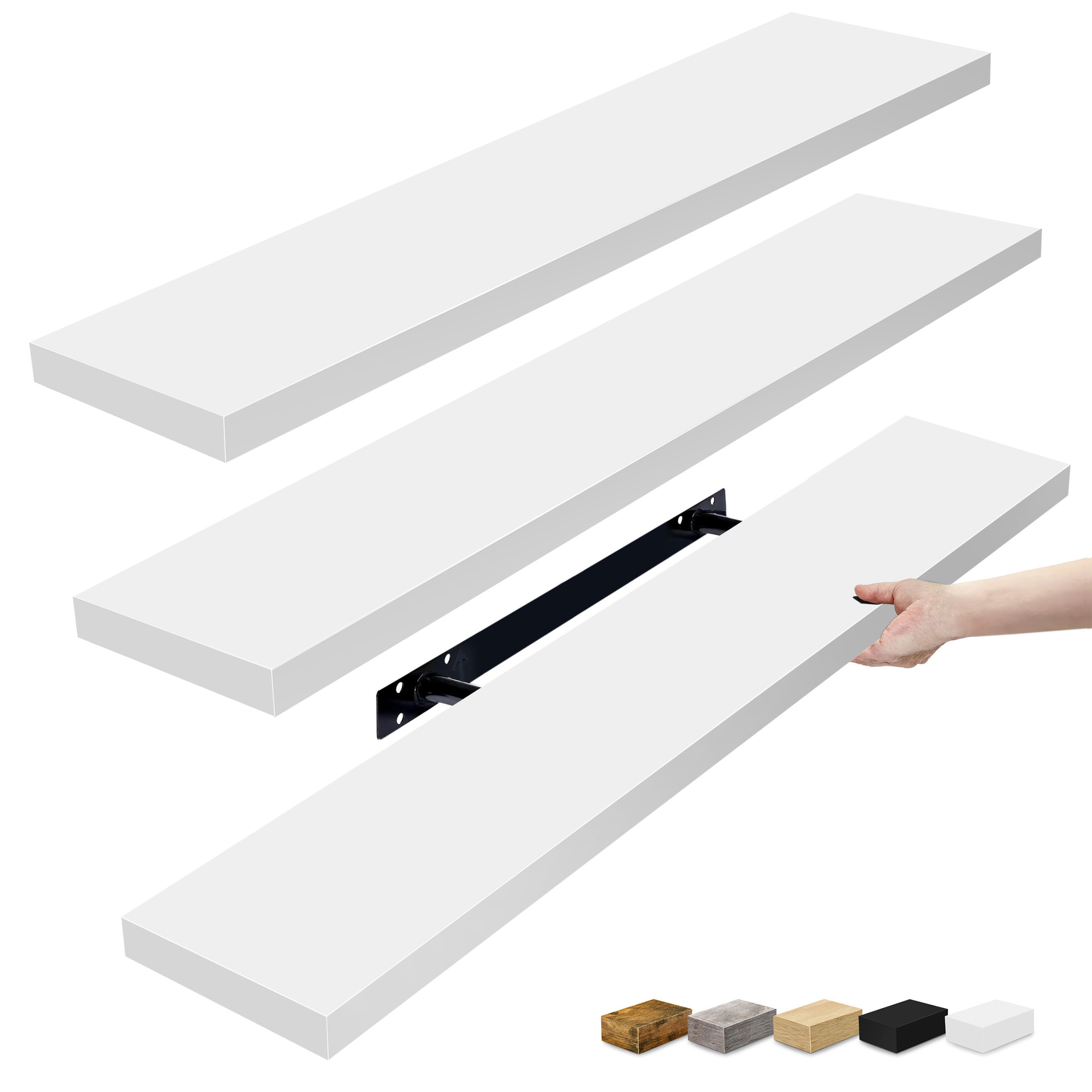 SORBUS 3 Pack 35 Inch Long Floating Wall Shelves for Bedroom Decor ...