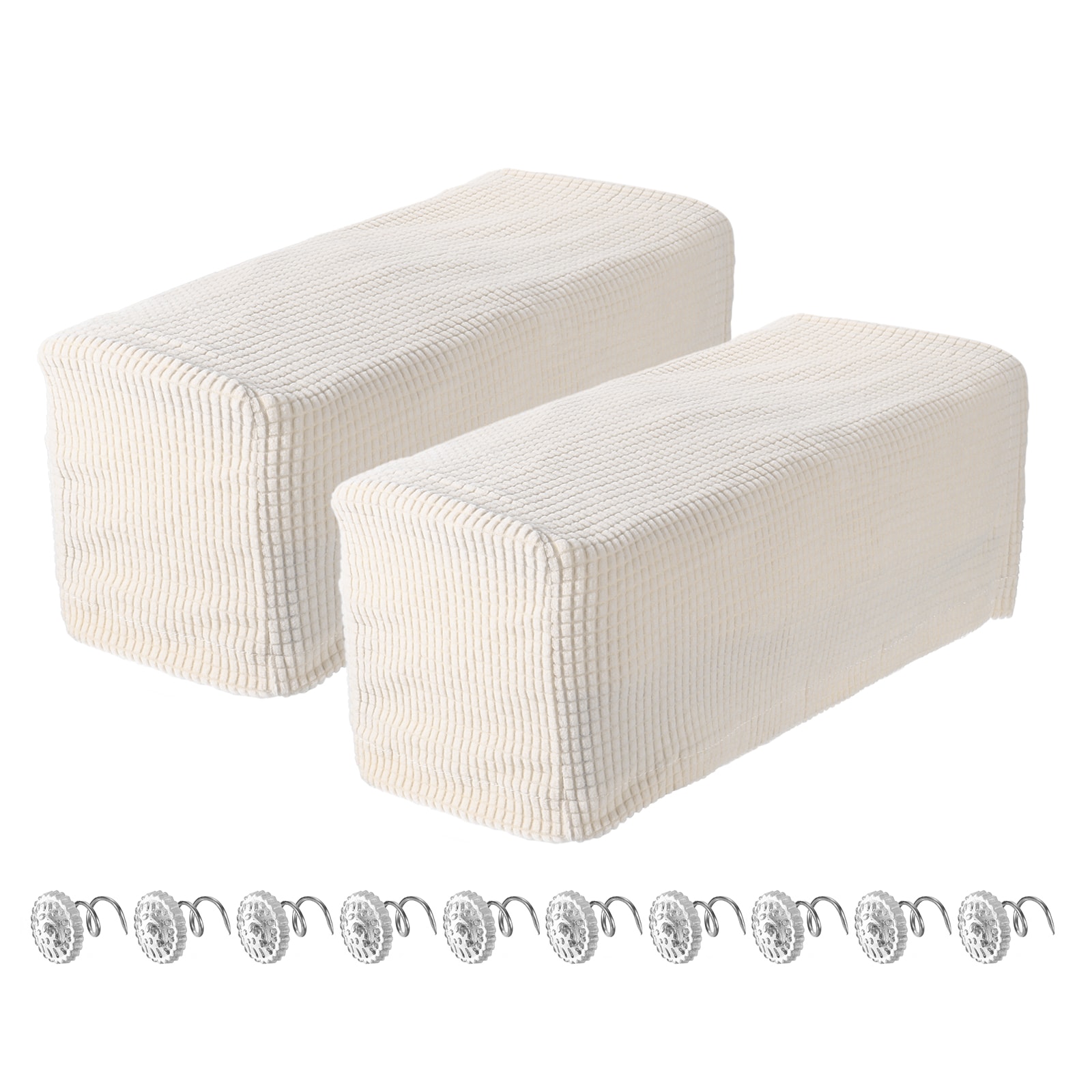Unique Bargains 2pcs Stretch Armrest Covers for Chairs/Sofas Couch Arm ...