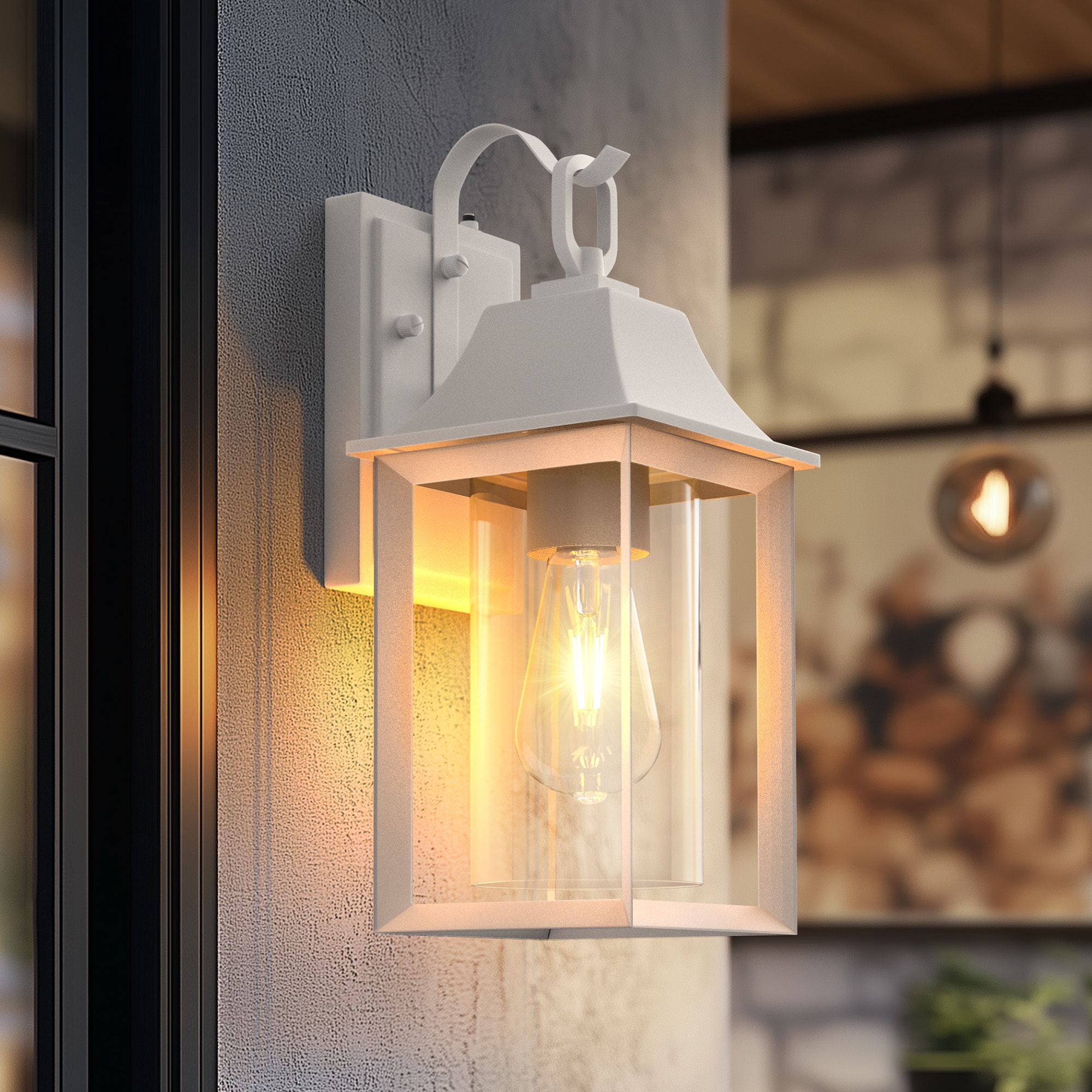 Maxax Montpelier 1 -Light 13.75-in H Matte White Hardwired Dusk to Dawn ...