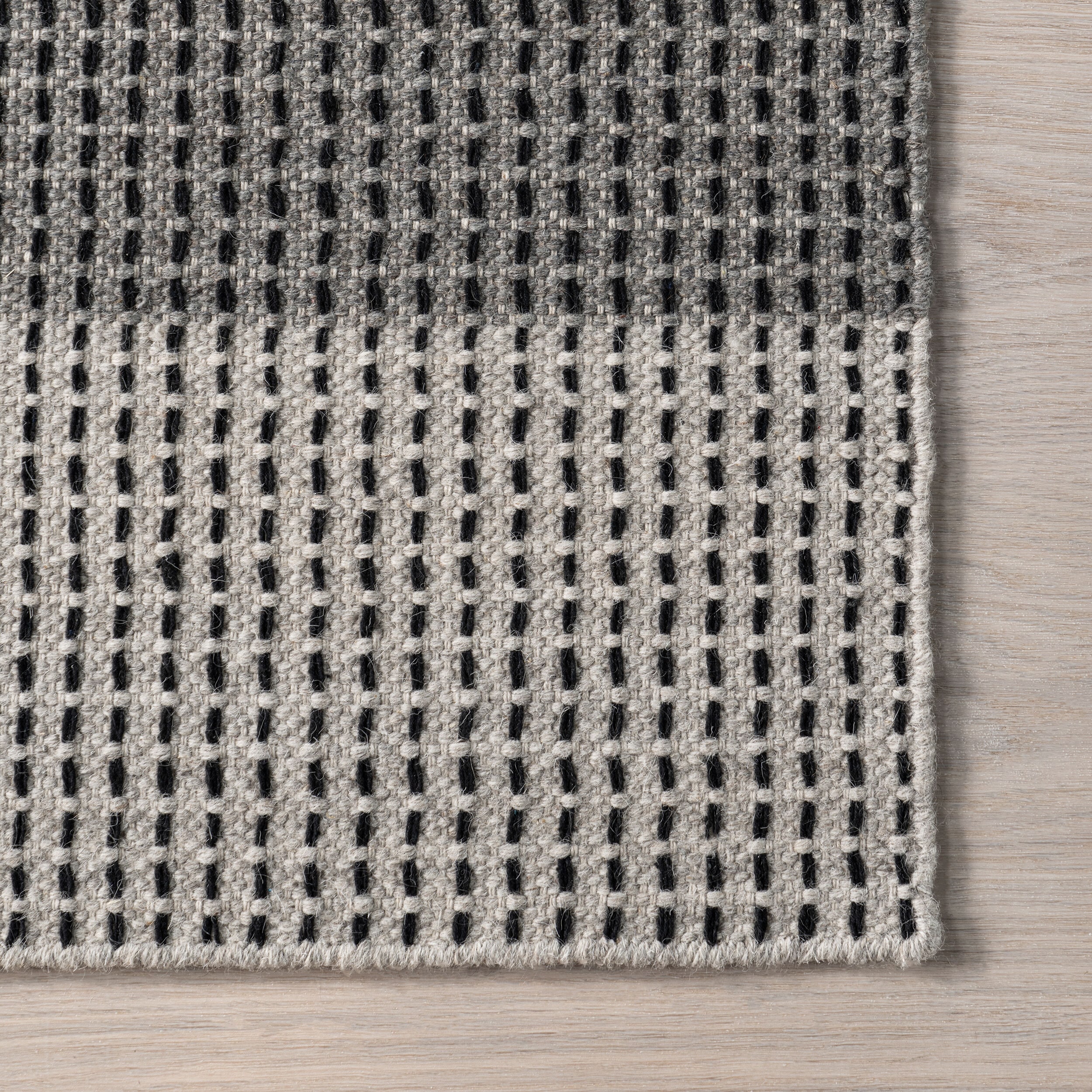 nuLOOM Portland Plaid Wool 5ft. x 8ft. Grey Area Rug in the Rugs ...