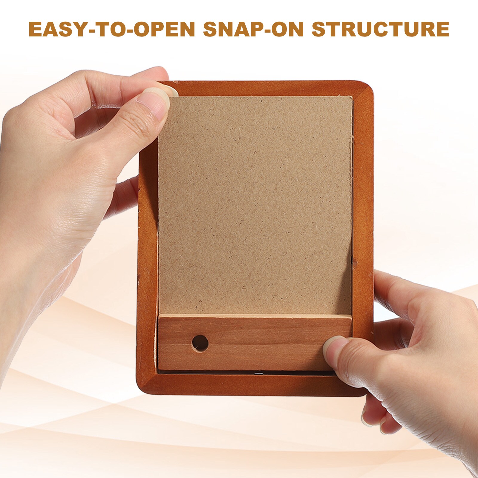 Unique Bargains 3 x 4inch Natural Wood Photo Frames Mini Wooden Finish ...