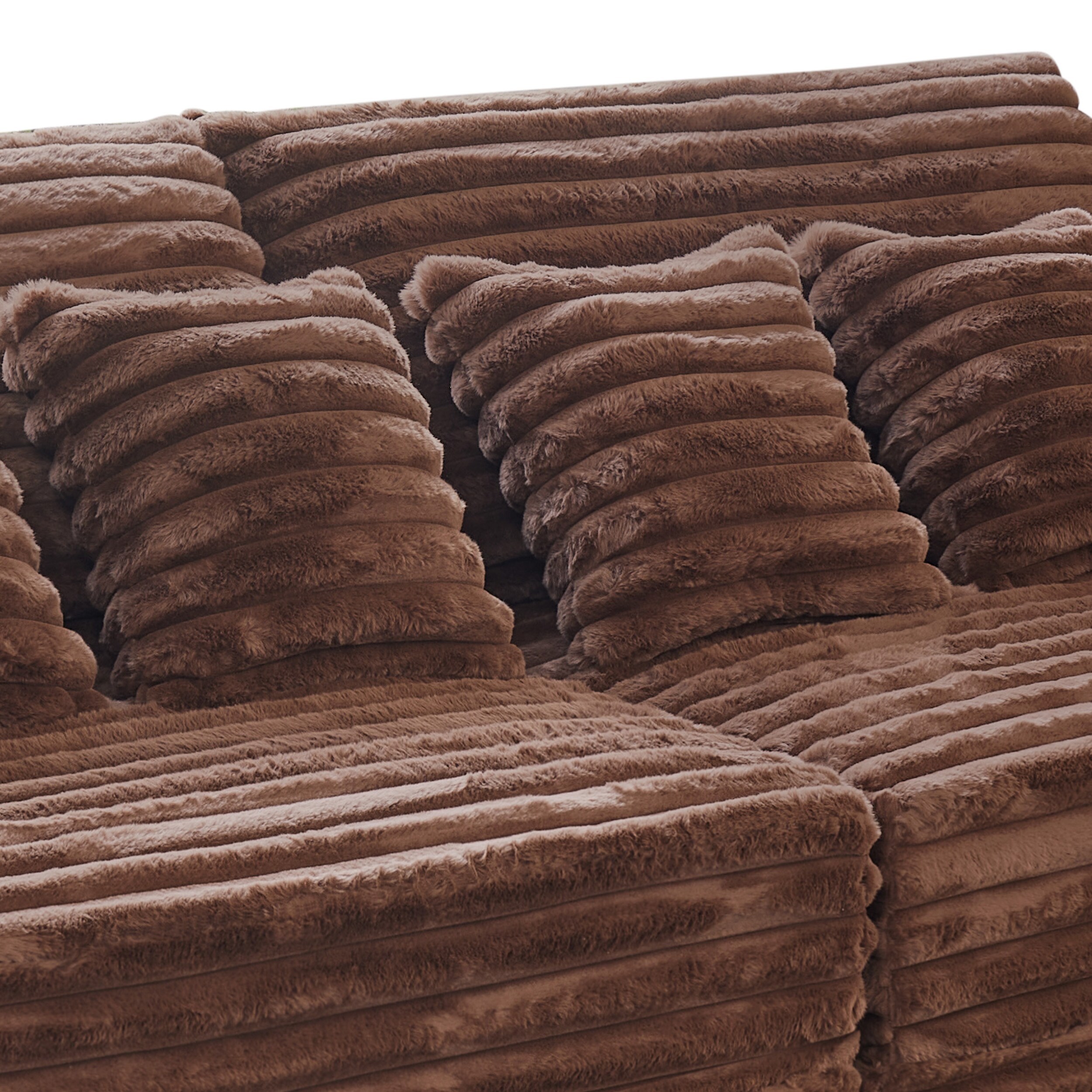 Sofa 120.2-in W Casual Brown Velvet 2-seater Loveseat with Slipcover in ...