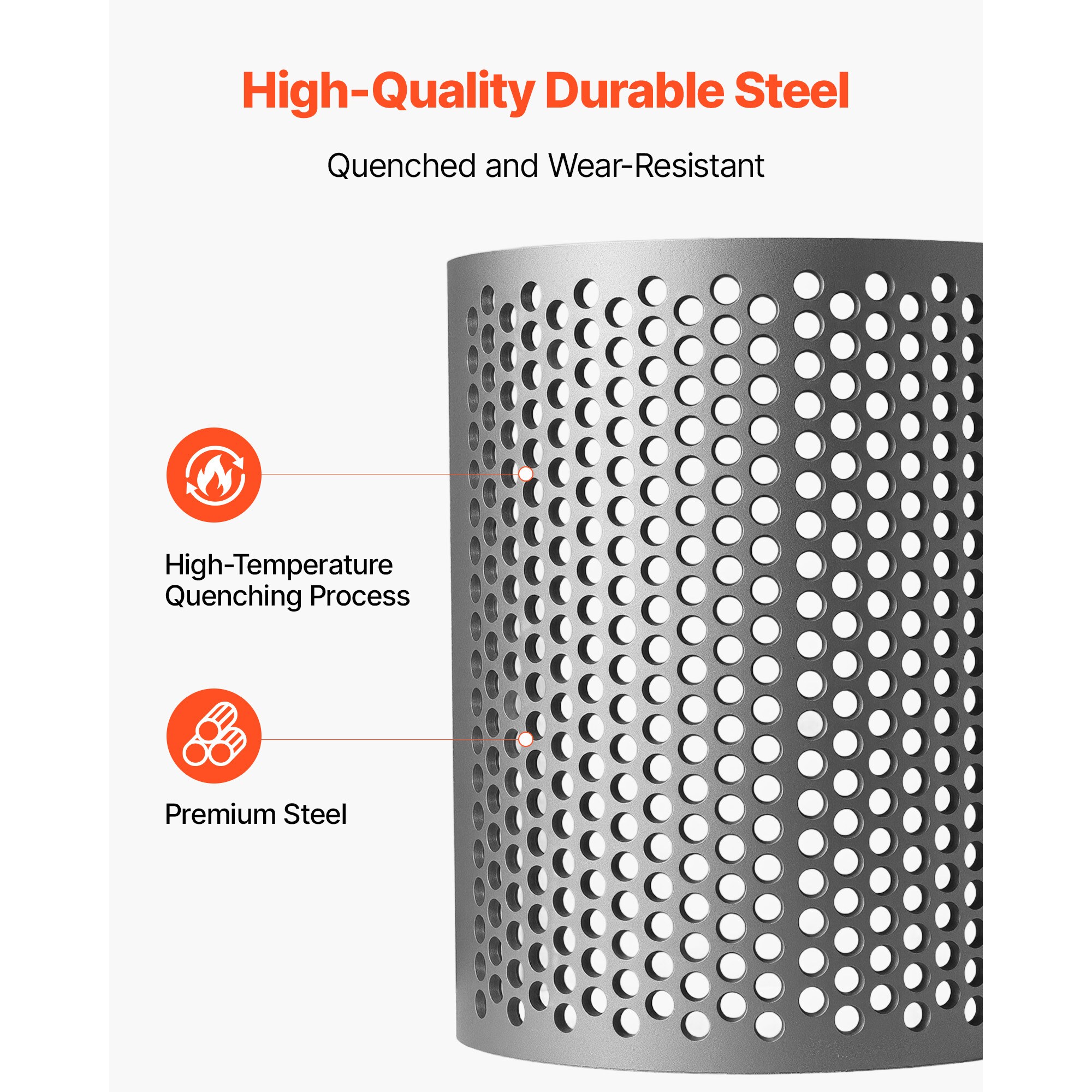 GIVIMO Steel Screen Mesh for Plastic Shredder 10-mm Aperture 0.39-in ...