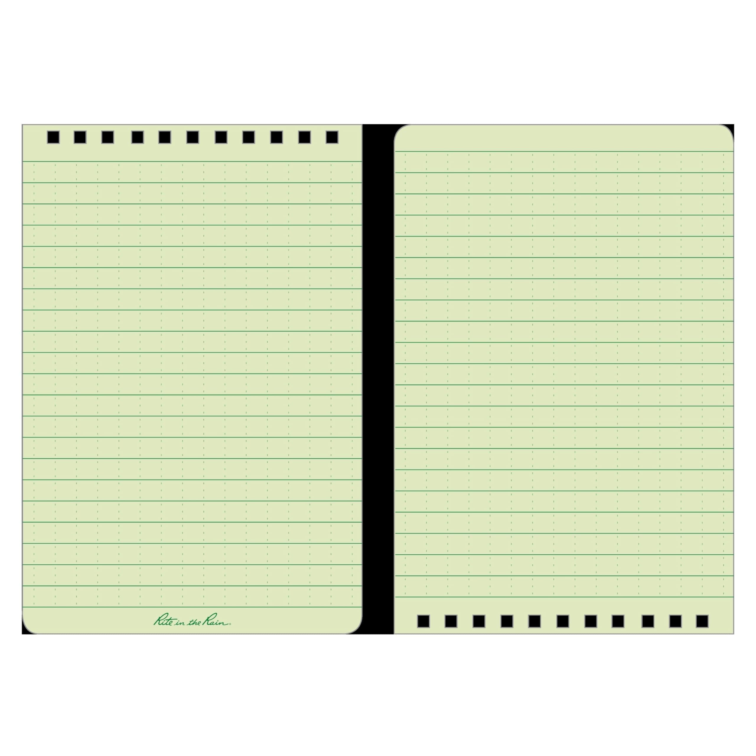 Rite in the Rain 4 x 6 Weatherproof Top Spiral Notebook 100 Pages Green ...