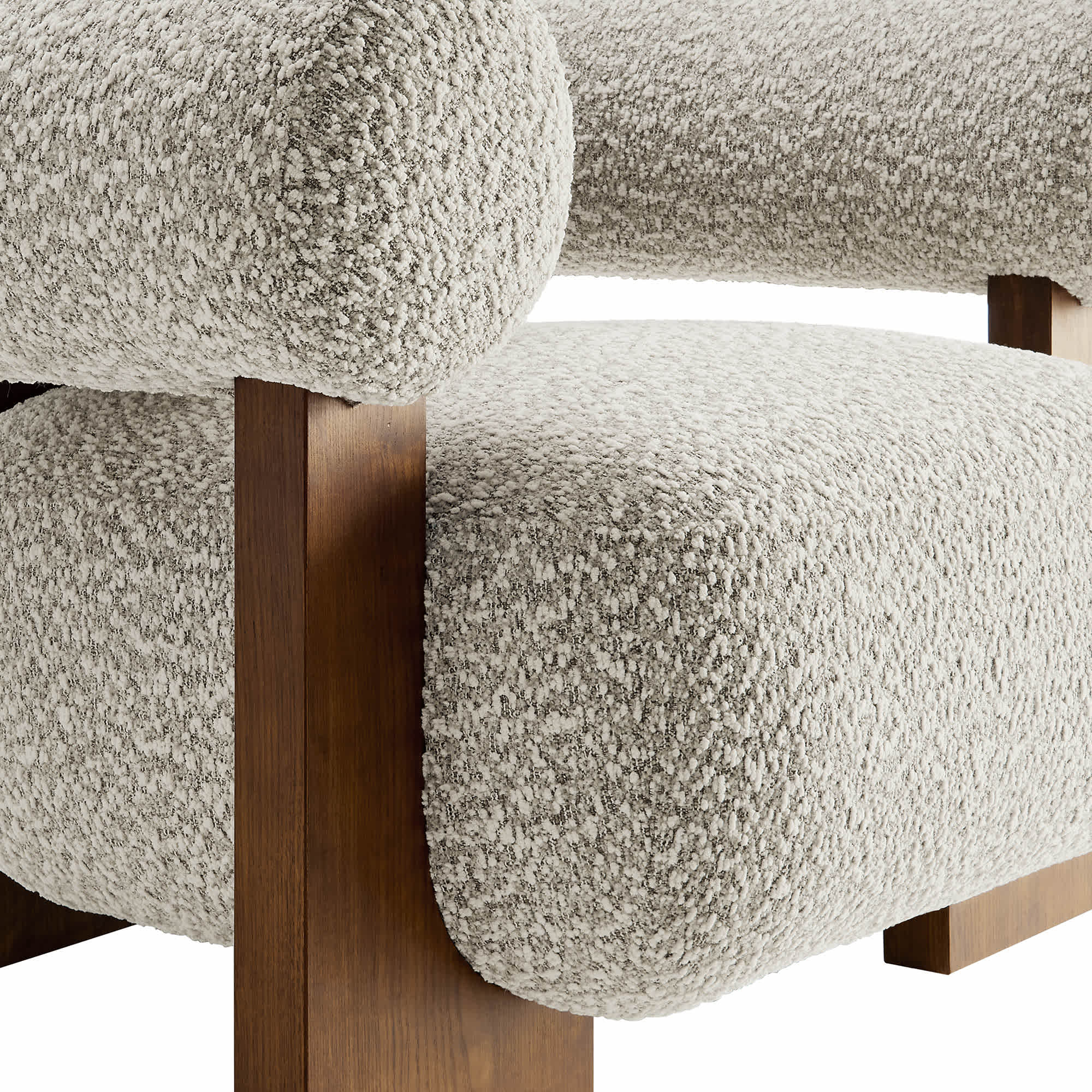 Modway Jace Boucle Accent Chair in River Rock in the Chairs department ...