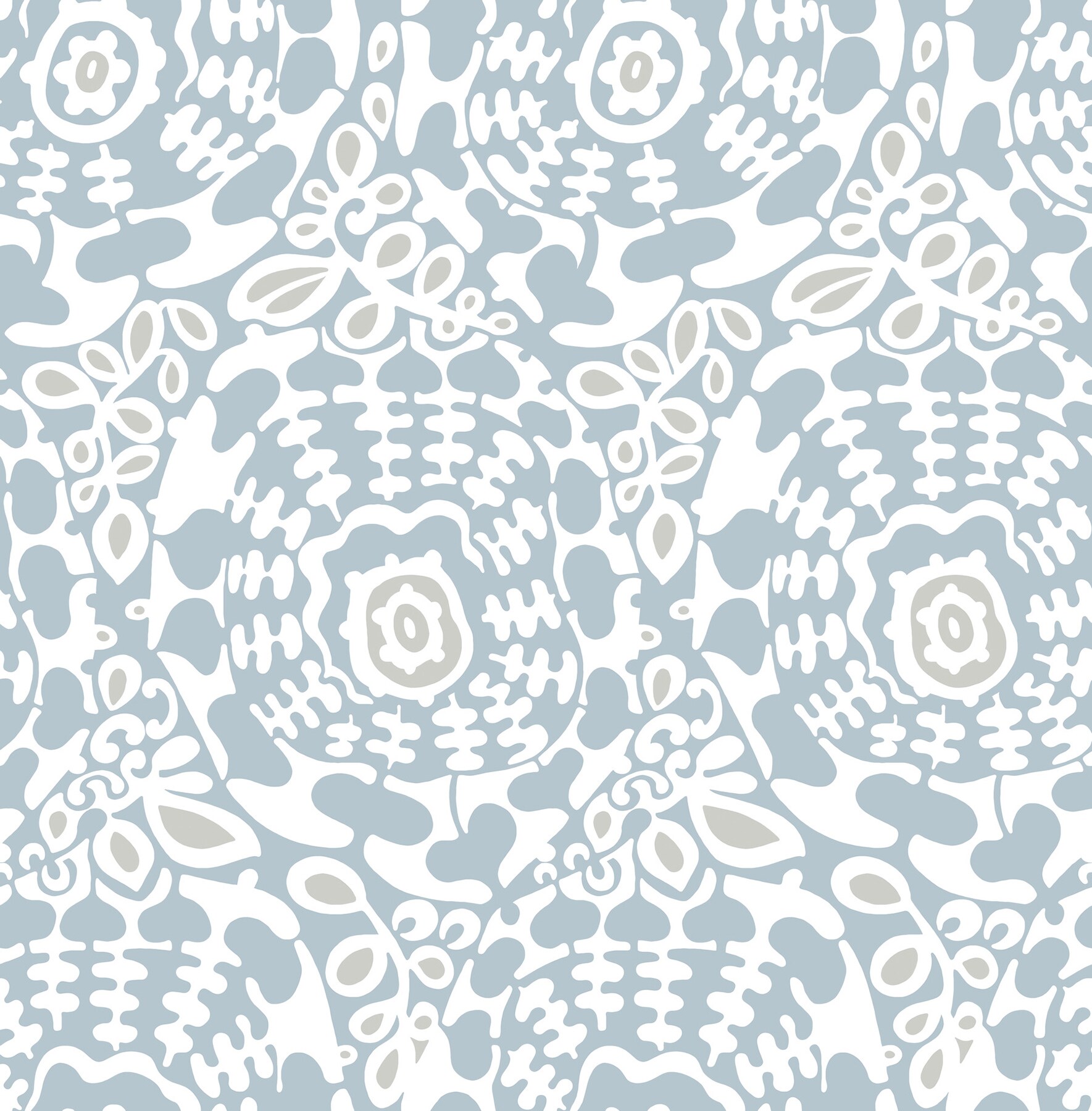 A-Street Prints Terrace 56.4-sq ft Light Blue Non-woven Abstract ...