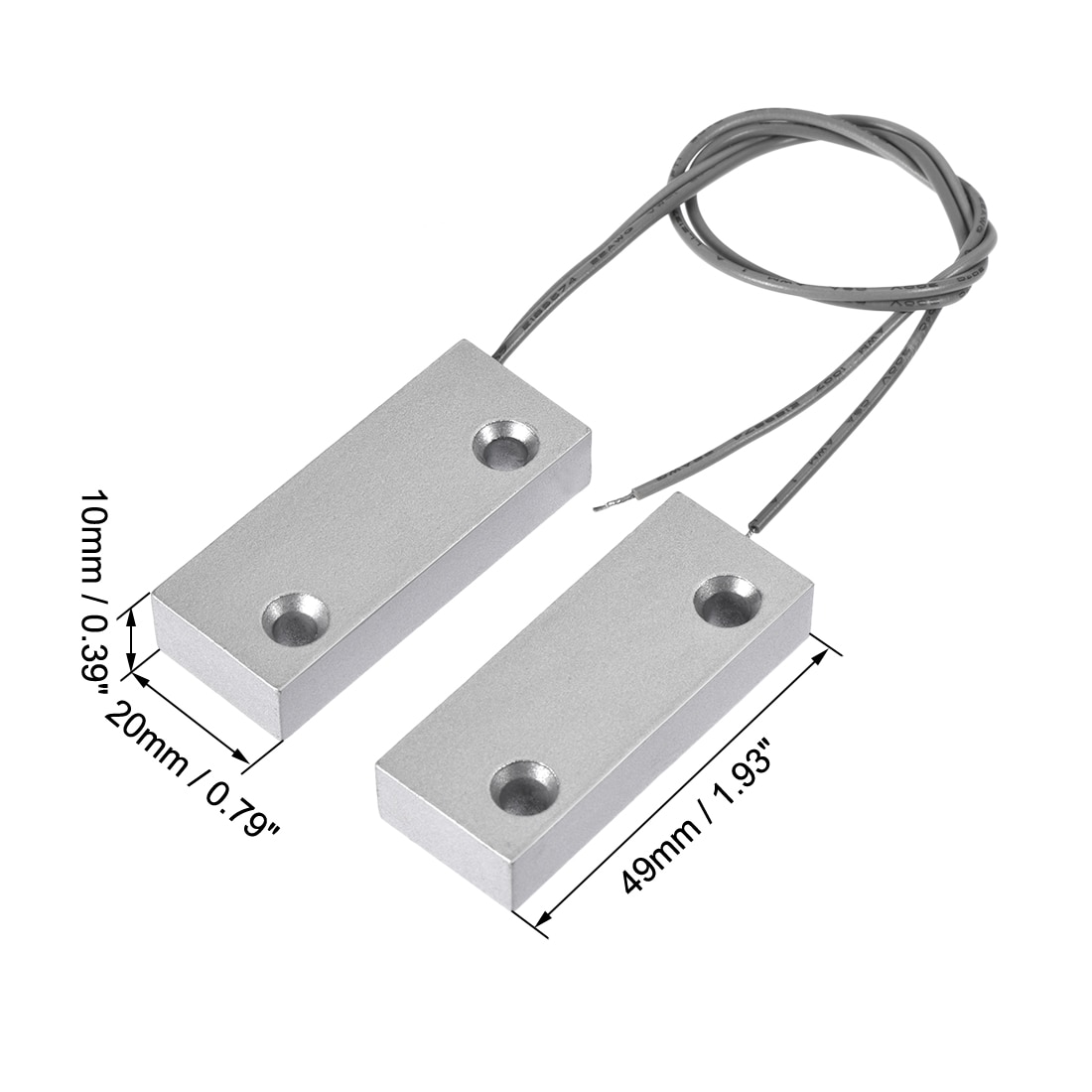 Unique Bargains Rolling Door Contact Magnetic Reed Switch Alarm with 2 ...