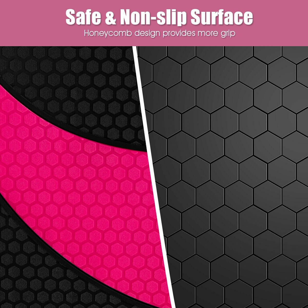 Slickblue Pink Adjustable Exercise Step Platform for Indoor Cardio and ...