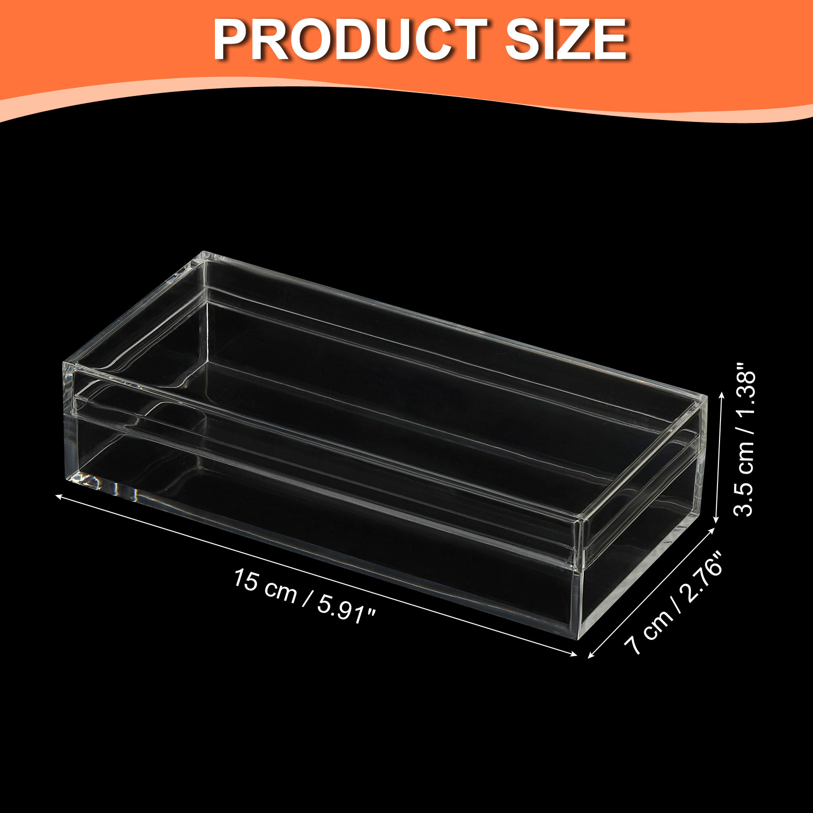 PATIKIL Acrylic Box with Lid 5.91Inch x 2.76Inch x 1.38Inch Clear ...