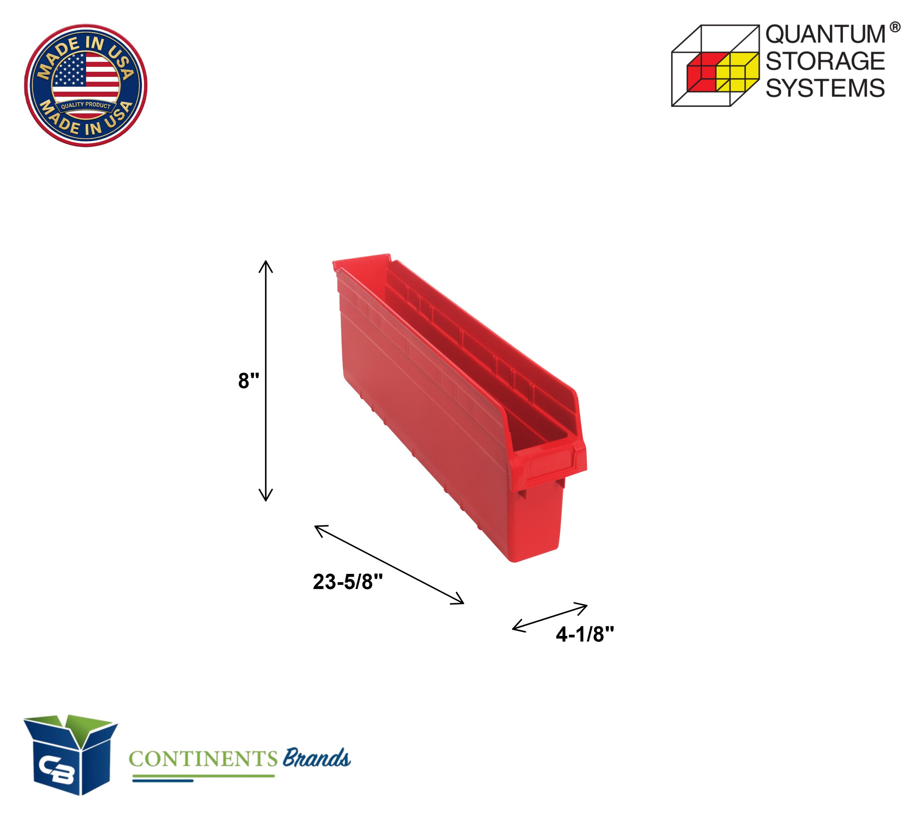 Quantum Storage Systems QSB805RDCS STORE-MAX Shelf Part Organizer Red ...