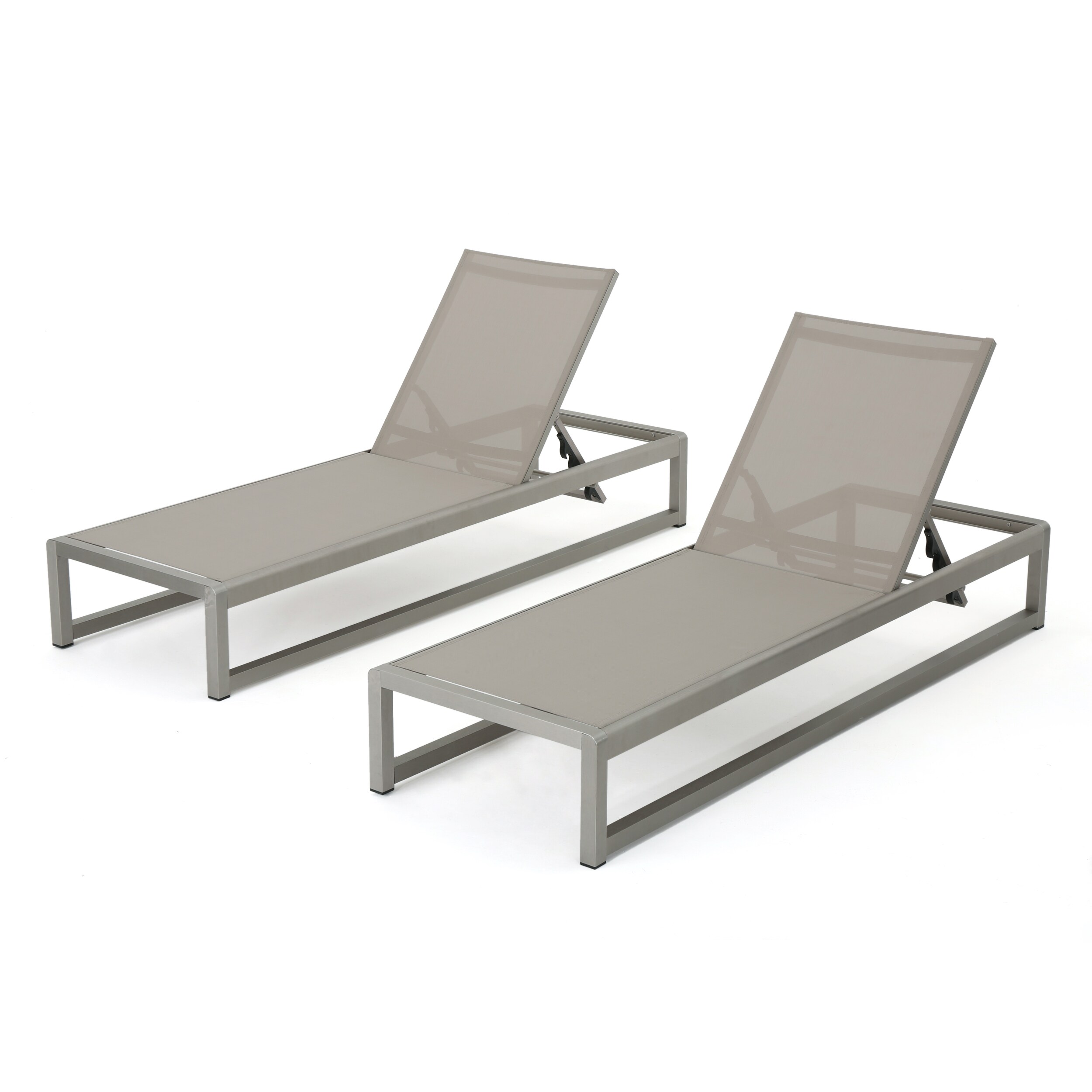 Christopher Knight Home Laguna Adjustable Outdoor Mesh Chaise Lounges ...