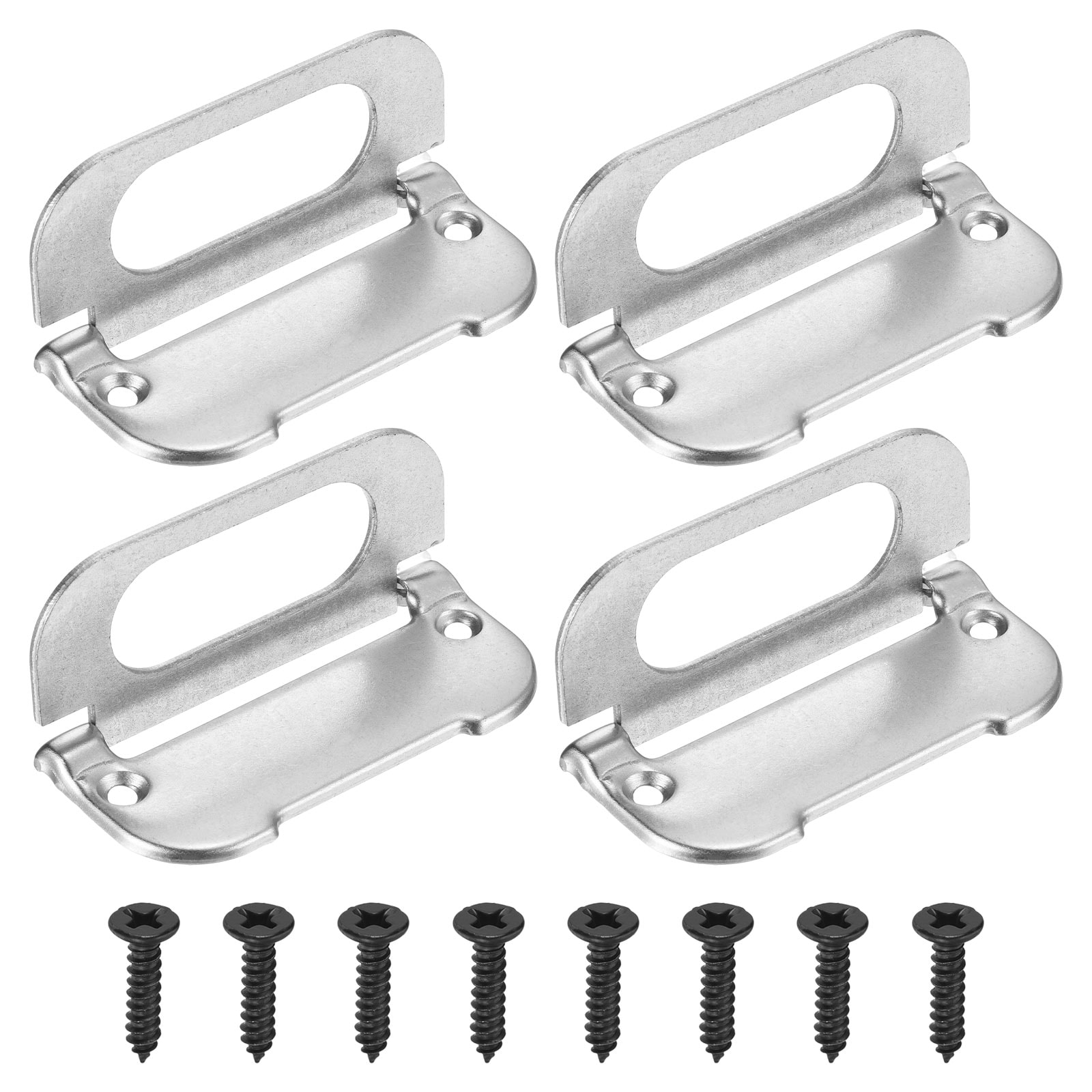PATIKIL Recessed Pull Door Handle 4 Pack Invisible Flush Pull Handle ...