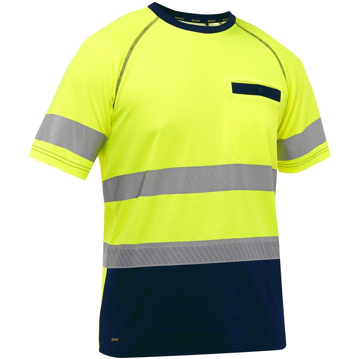 Bisley Men's Yellow Light weight Short sleeve Two-tone T-shirt ( XL ...