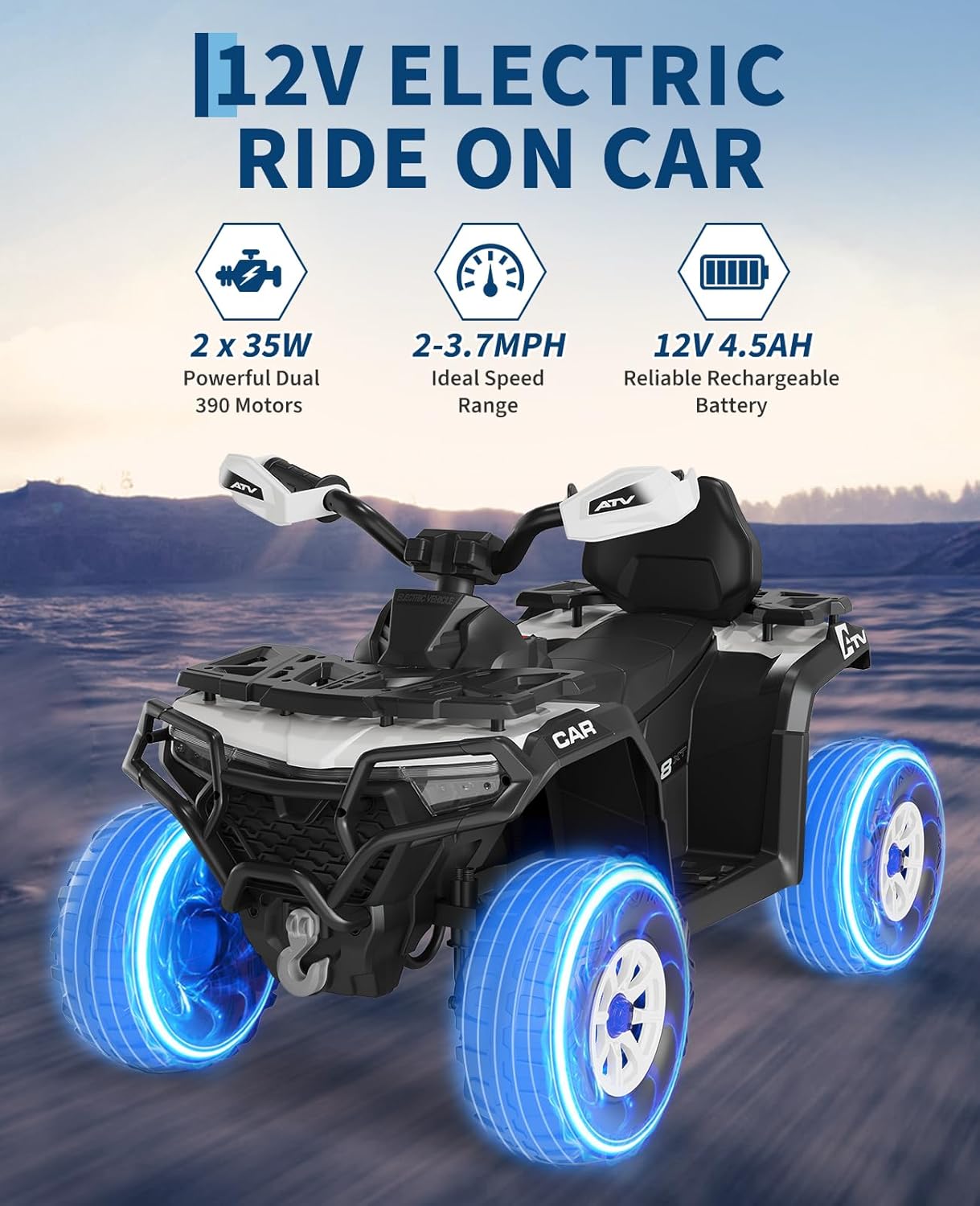 Garvee 12V Kids Ride On Toys Car w/Parent Remote Control Spring ...